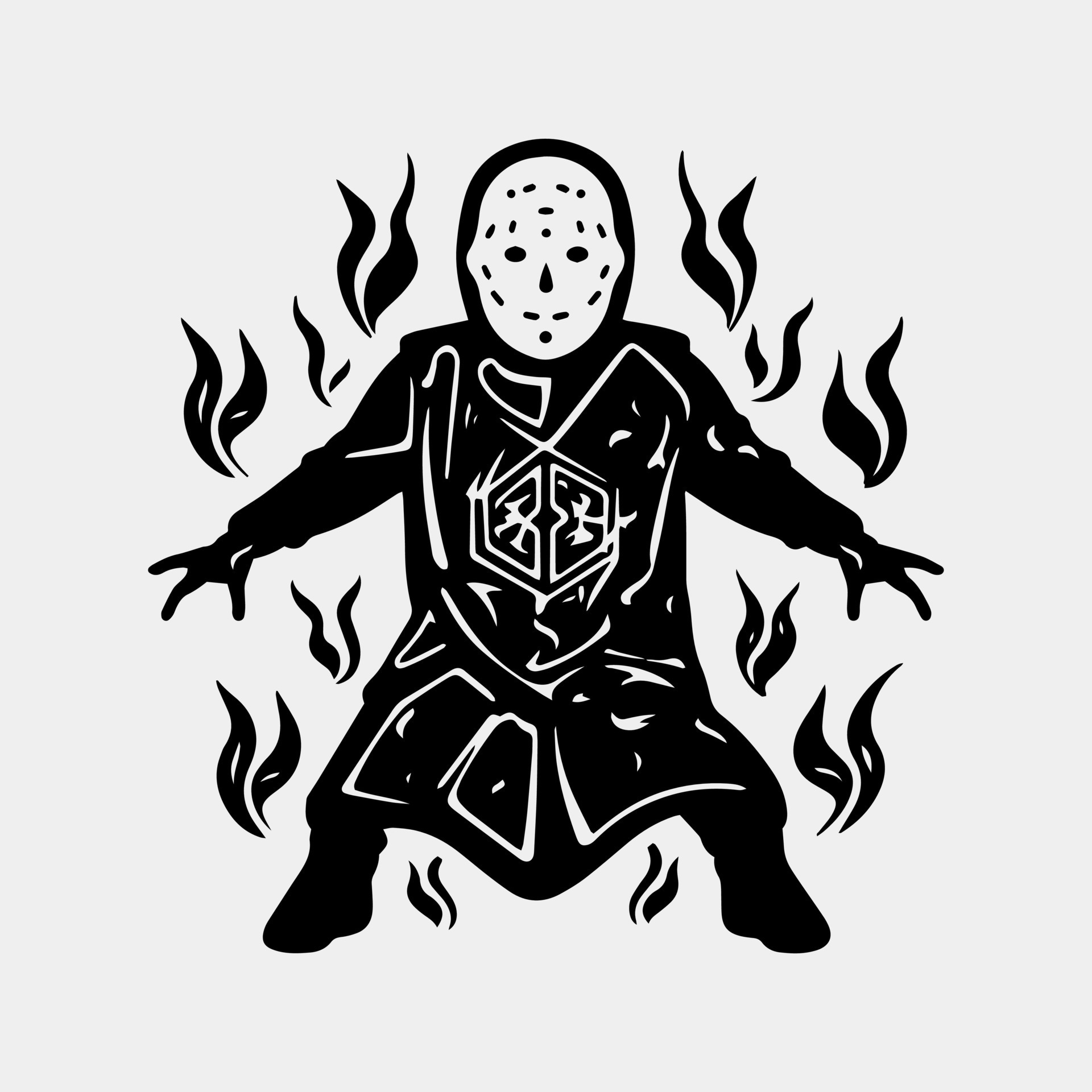 scary jason for Halloween vector isolated on white background 25481917 ...