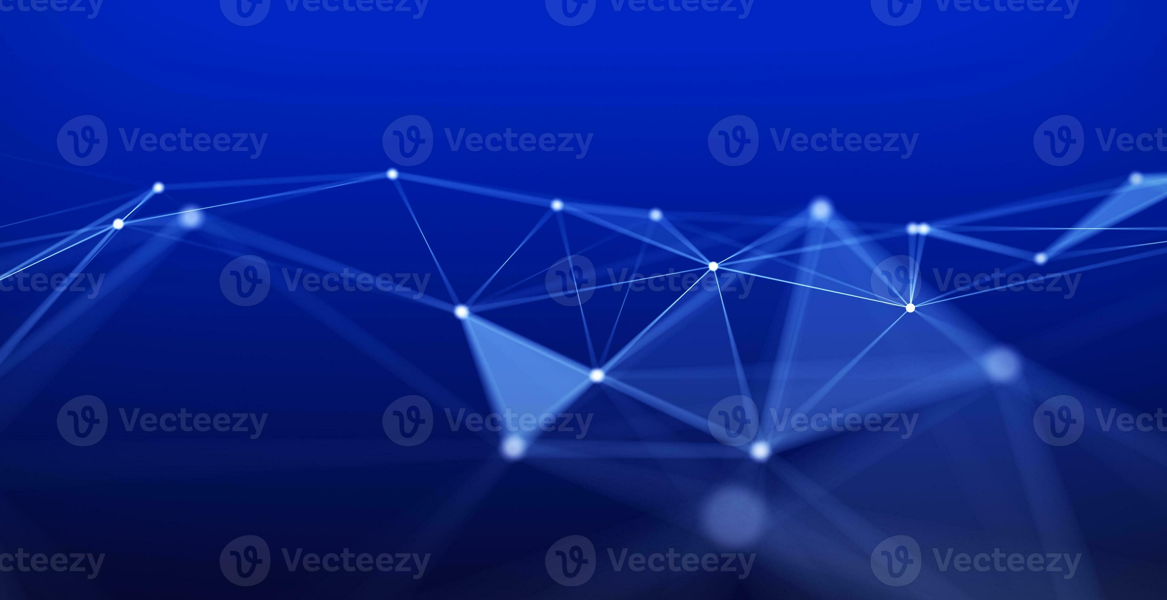 Abstract Blue Digital Background Visualization Of Big Data Network Connection Worldwide