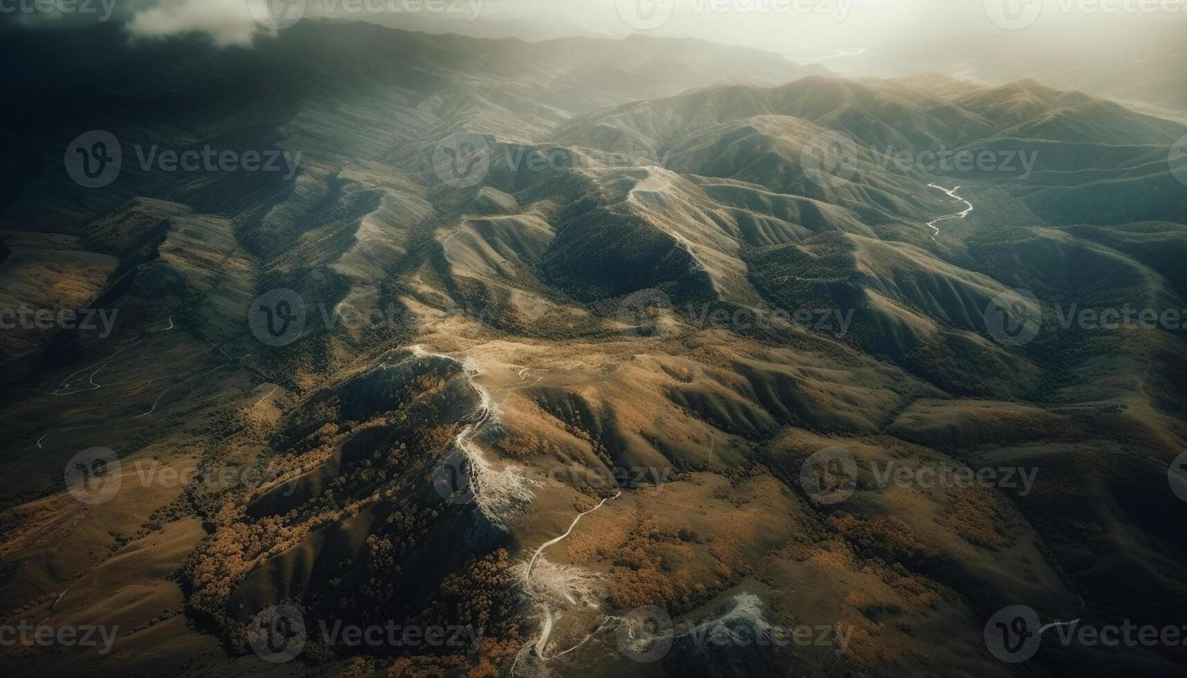 Majestic mountain range, high up in sky generated by AI 25483780 Stock ...