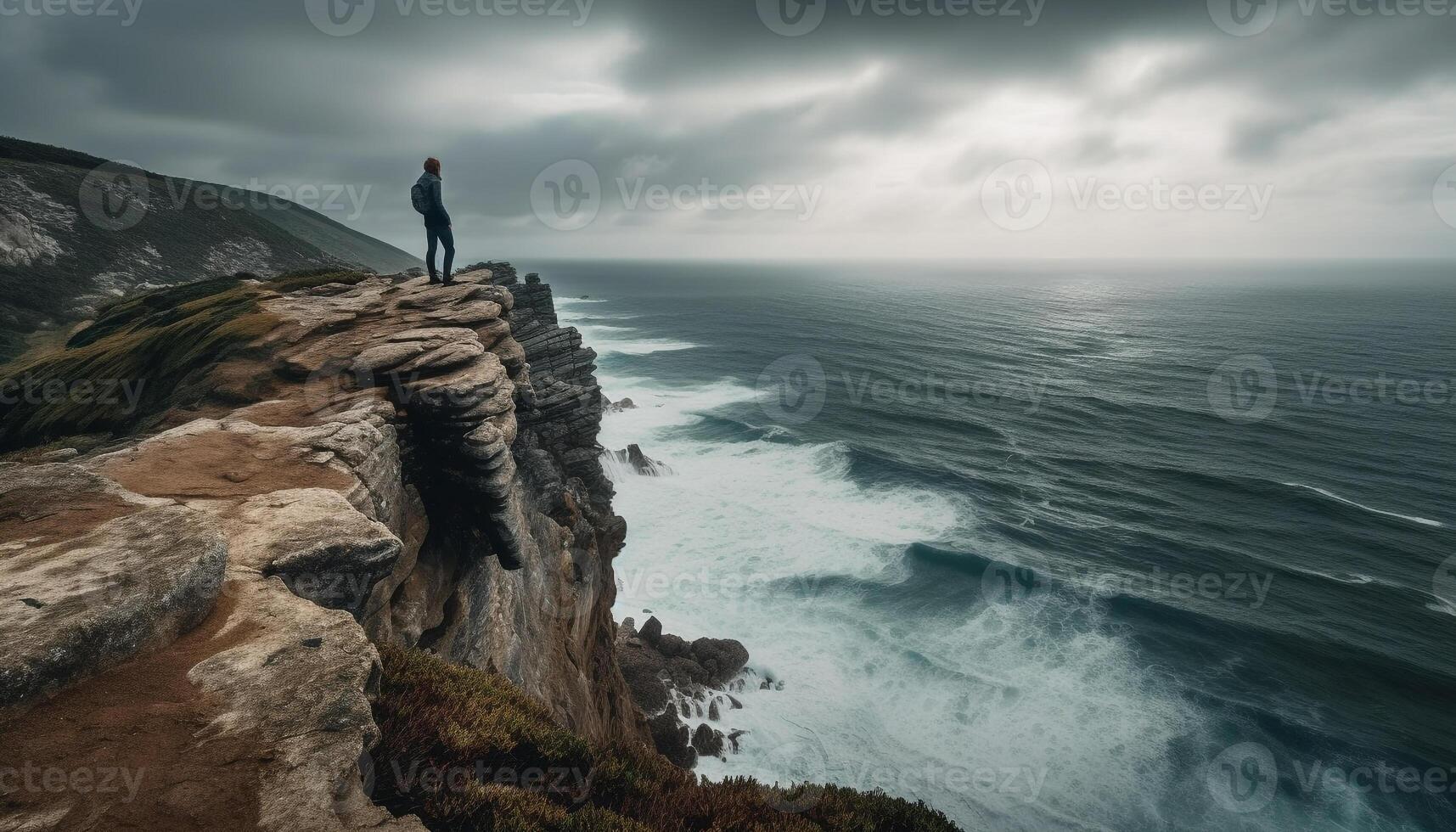 Page 2 | Man Standing On Cliff Stock Photos, Images and Backgrounds for Free Download