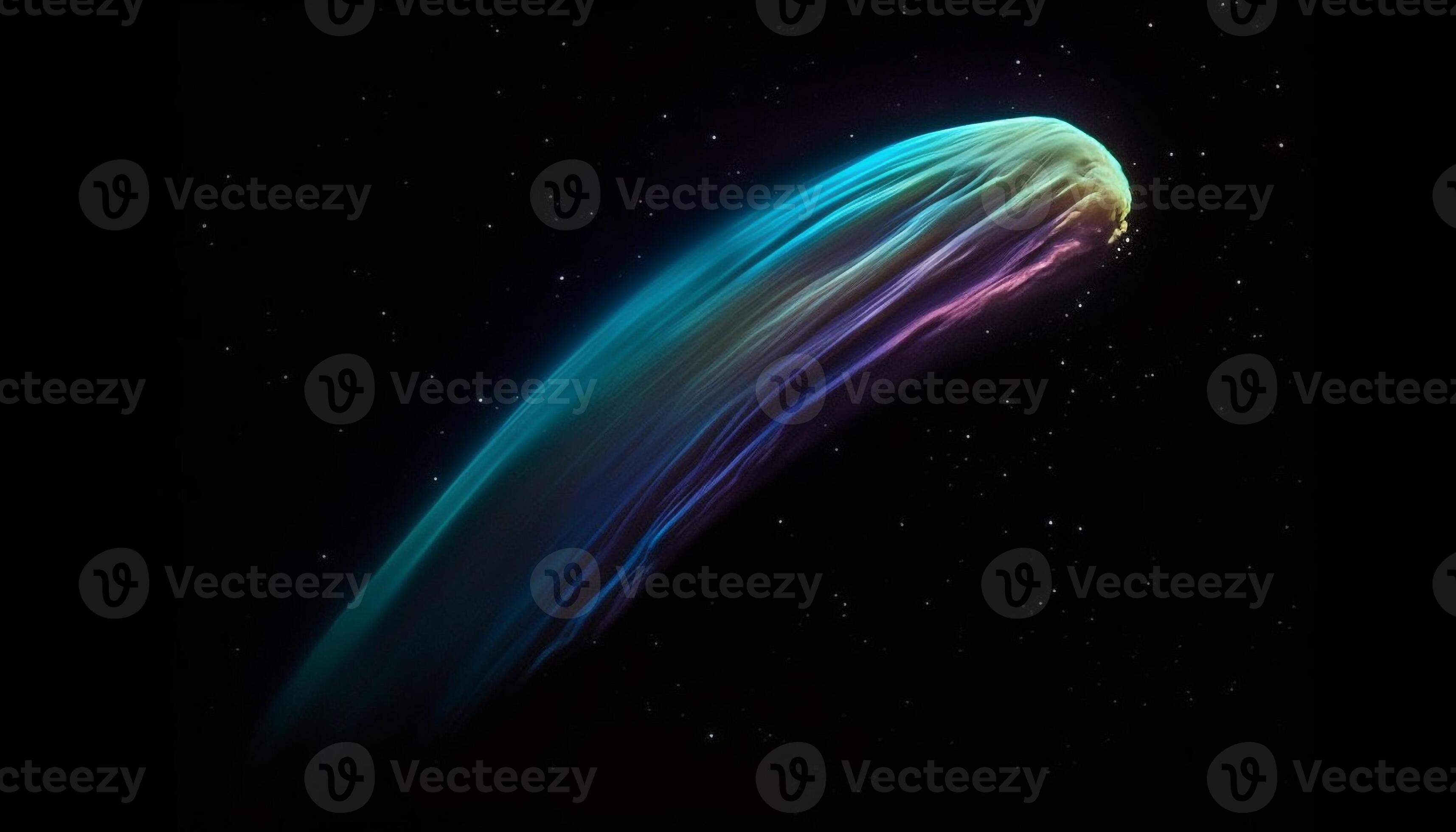 Supernova explodes in vibrant colors, illuminating the dark galaxy generated by AI 25490225 ...