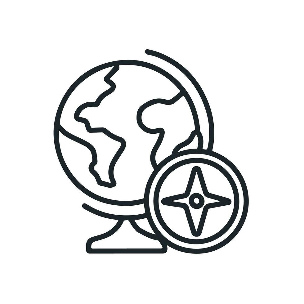 Geography Icon Logo Vector Illustration Globe Symbol Template For Graphic And Web Design