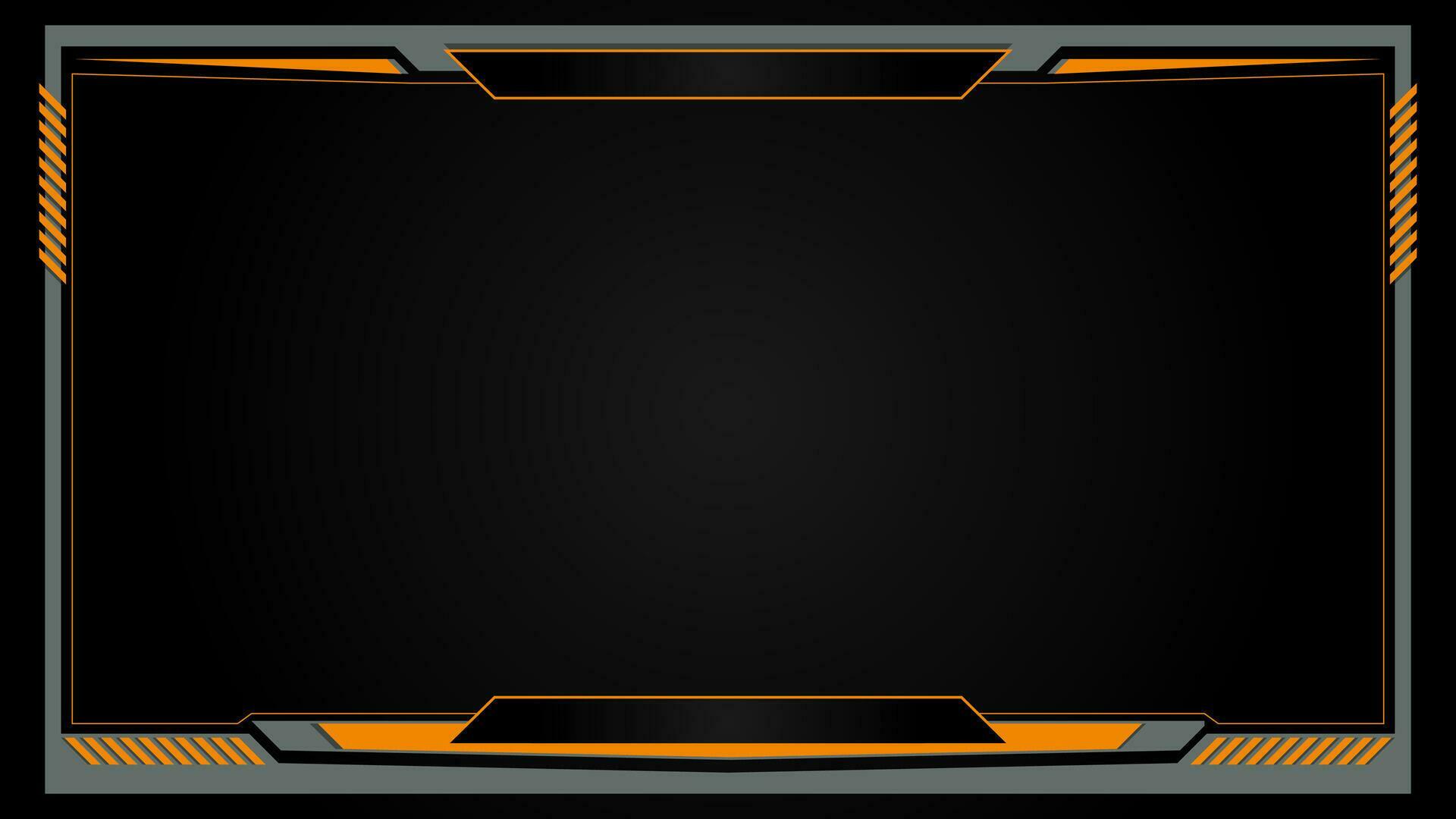 Game Live Stream Interface Overlay Frames For Gamer Broadcast Online