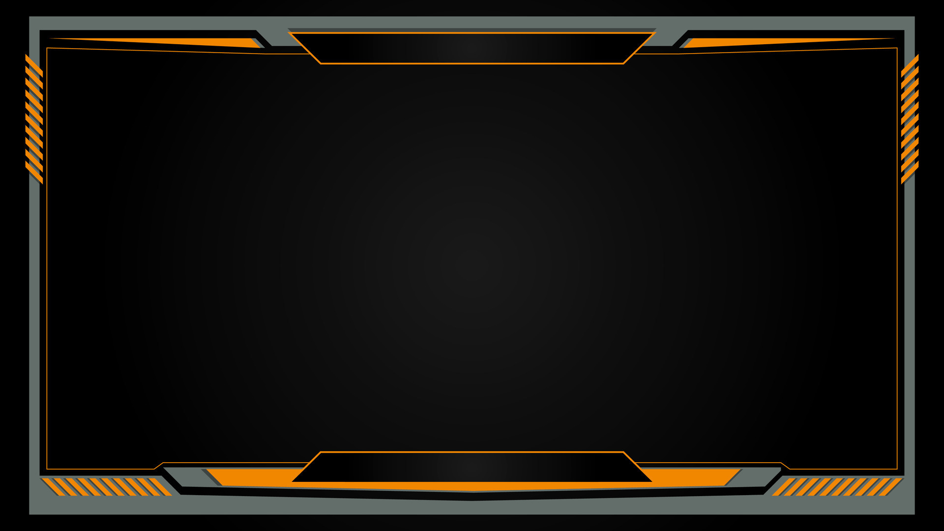 Game Live Stream Interface Overlay Frames For Gamer Broadcast Online