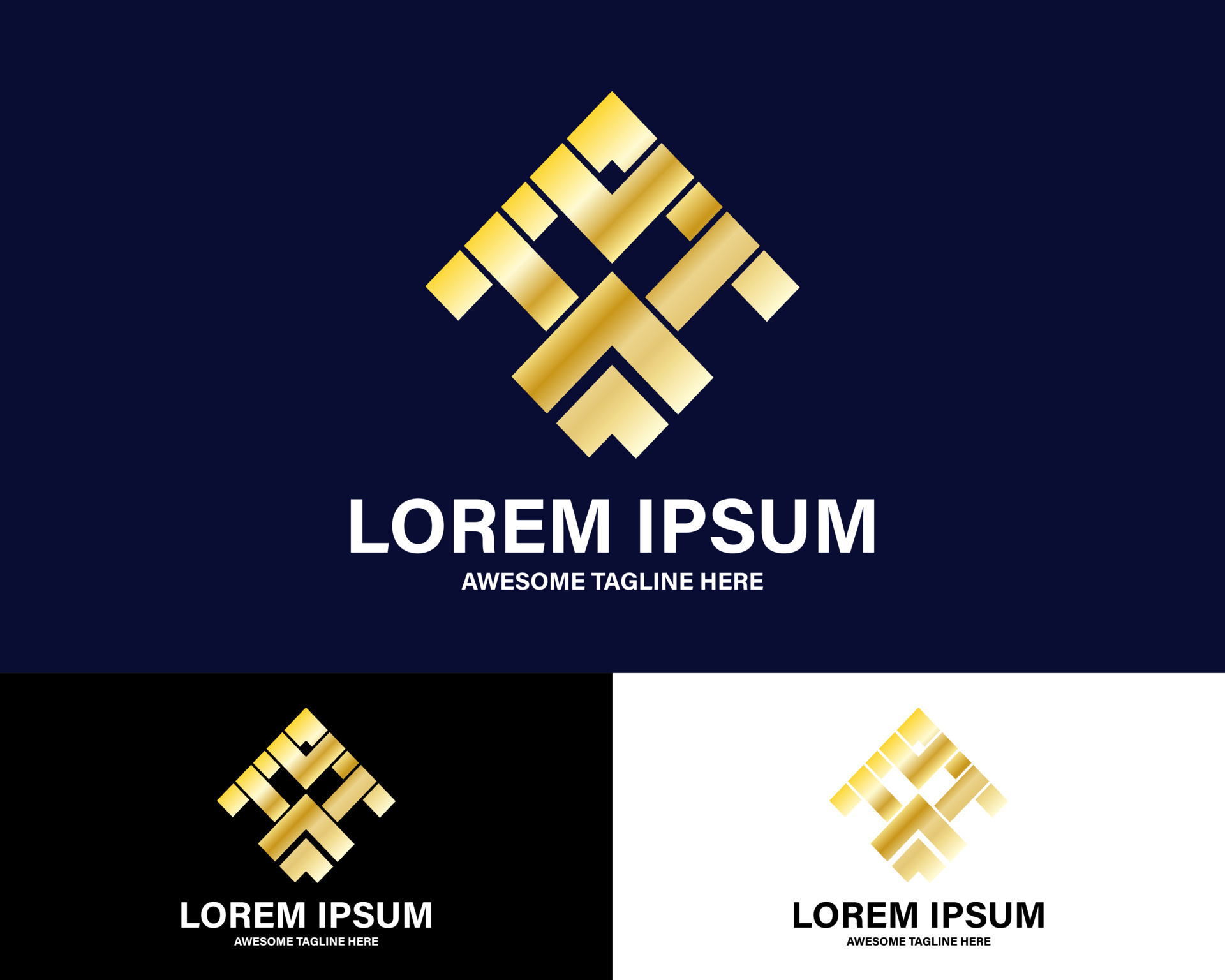 Premium Geometric Golden Logo. Vector eps10 25500370 Vector Art at Vecteezy