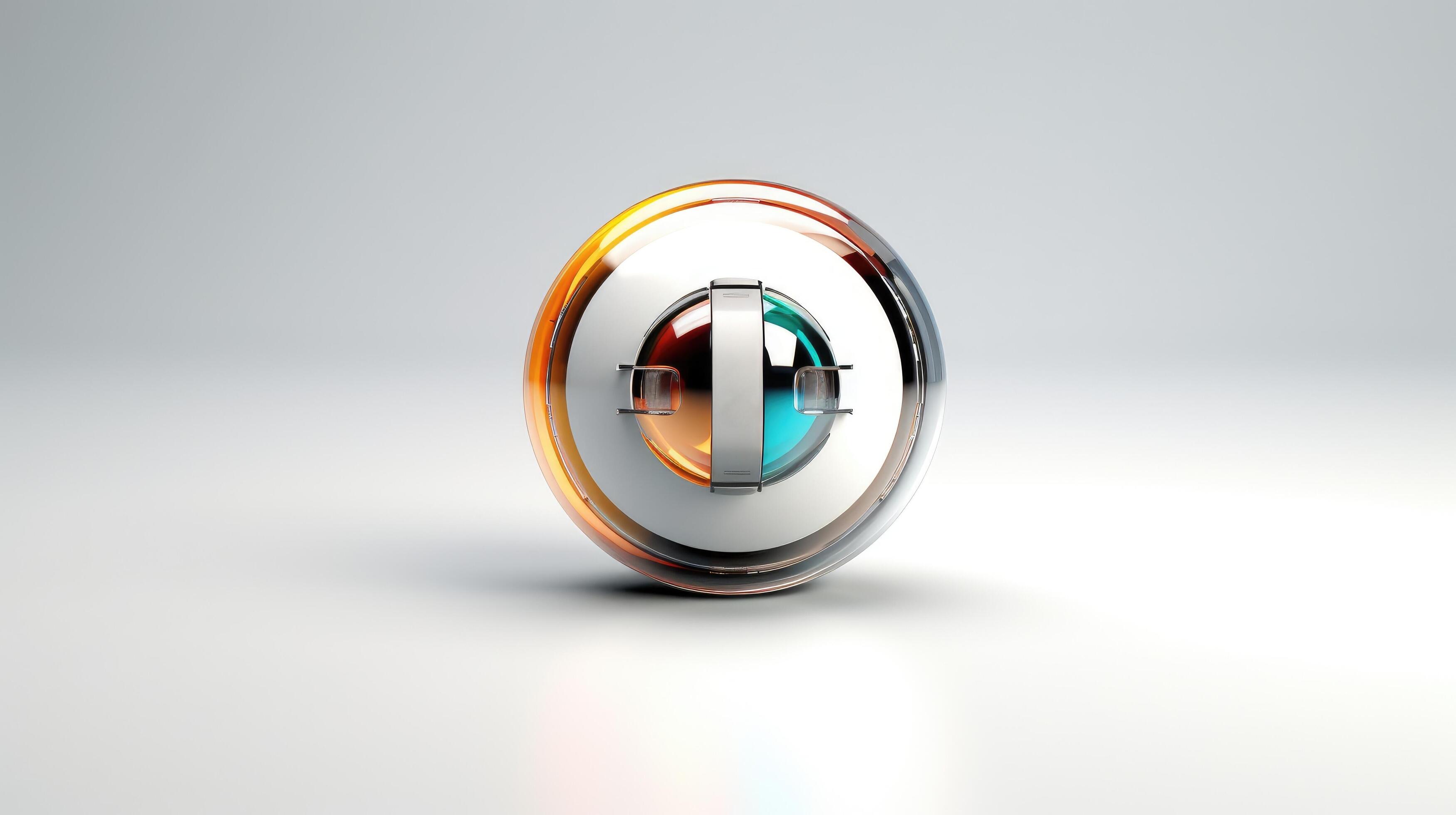 Abstract 3d button, aim control and digital interface, button technology and future tech game ...