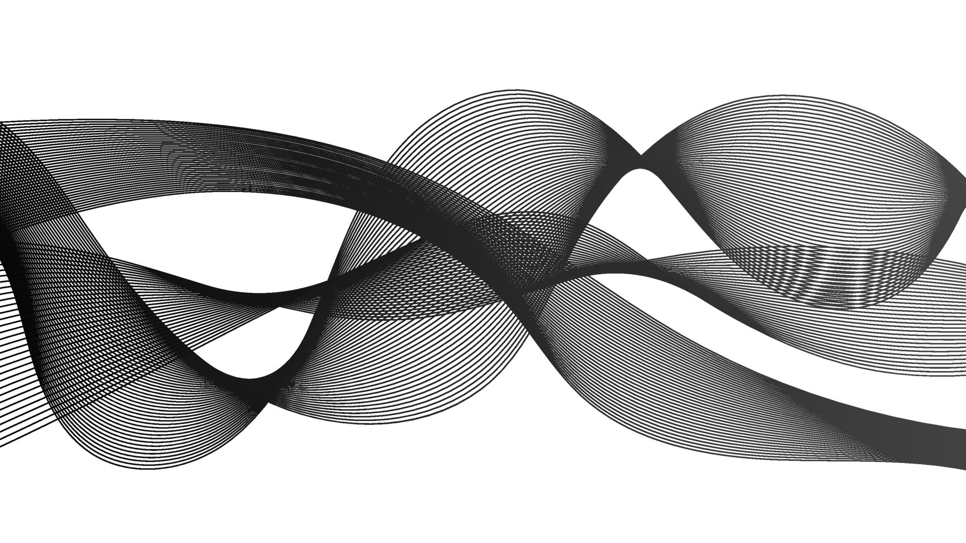 Abstract Backdrop With Monochrome Wave Gradient Lines On White Background Modern Technology