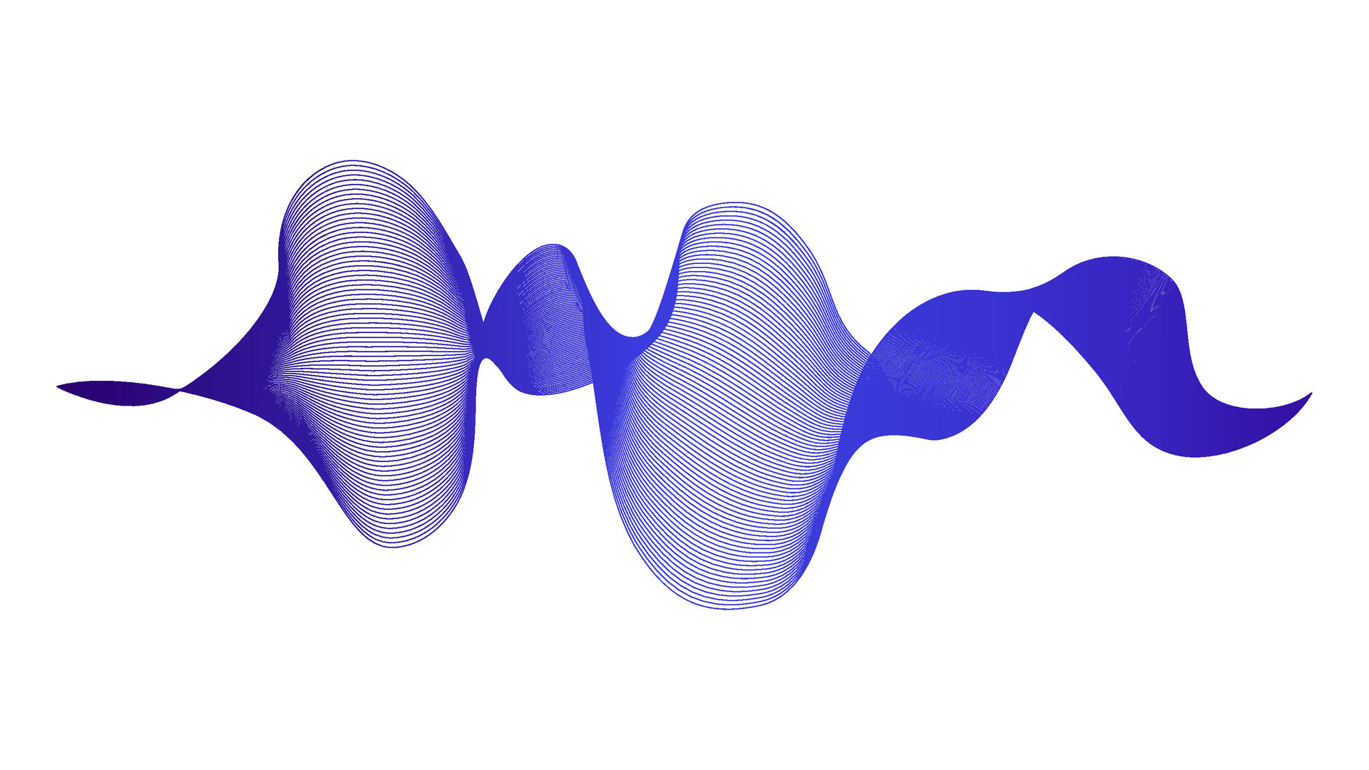 Abstract Backdrop With Blue Wave Gradient Lines On White Background Modern Technology