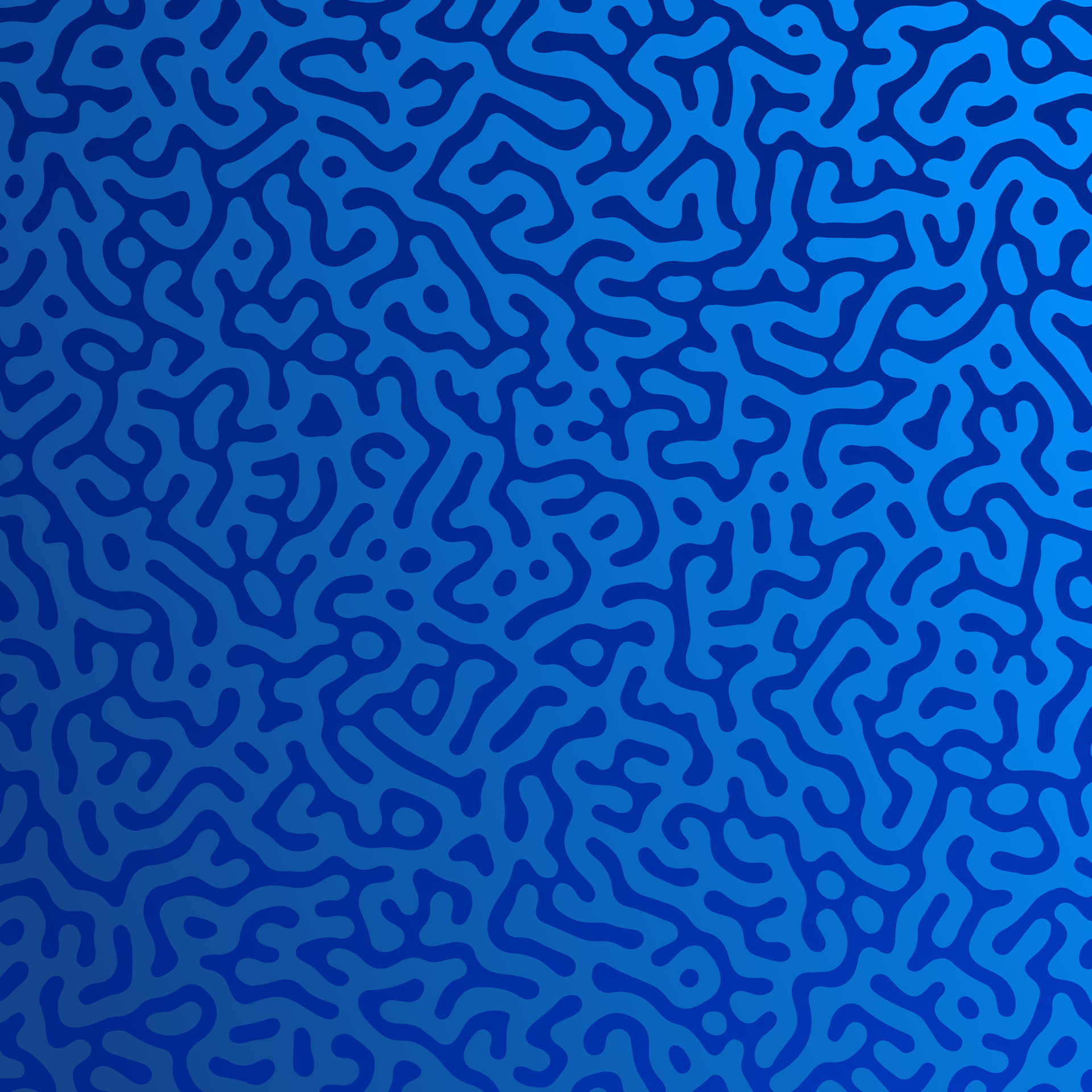 Blue Turing Reaction Gradient Background Abstract Diffusion Pattern With Chaotic Shapes Vector