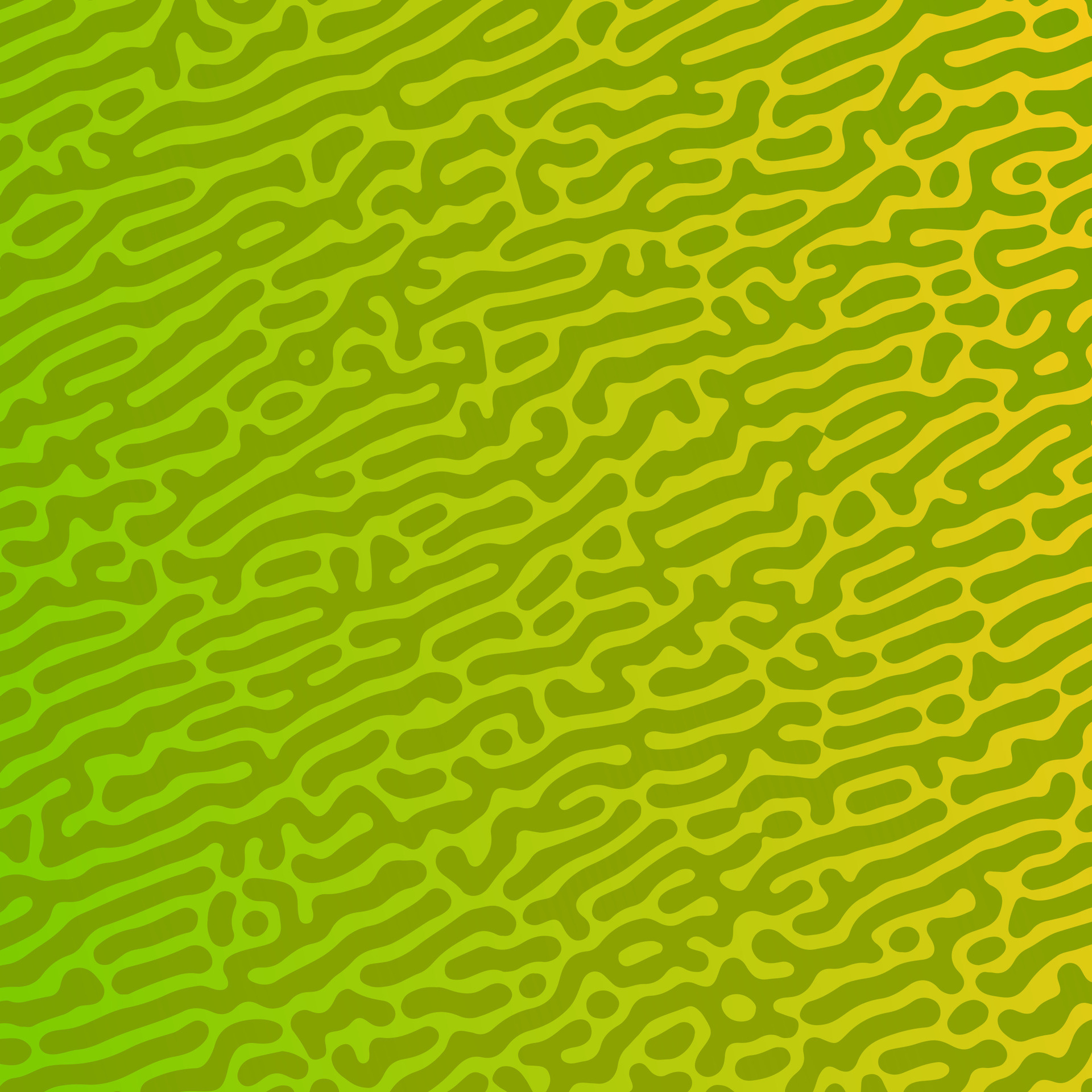 Green Turing Reaction Gradient Background Abstract Diffusion Pattern With Chaotic Shapes