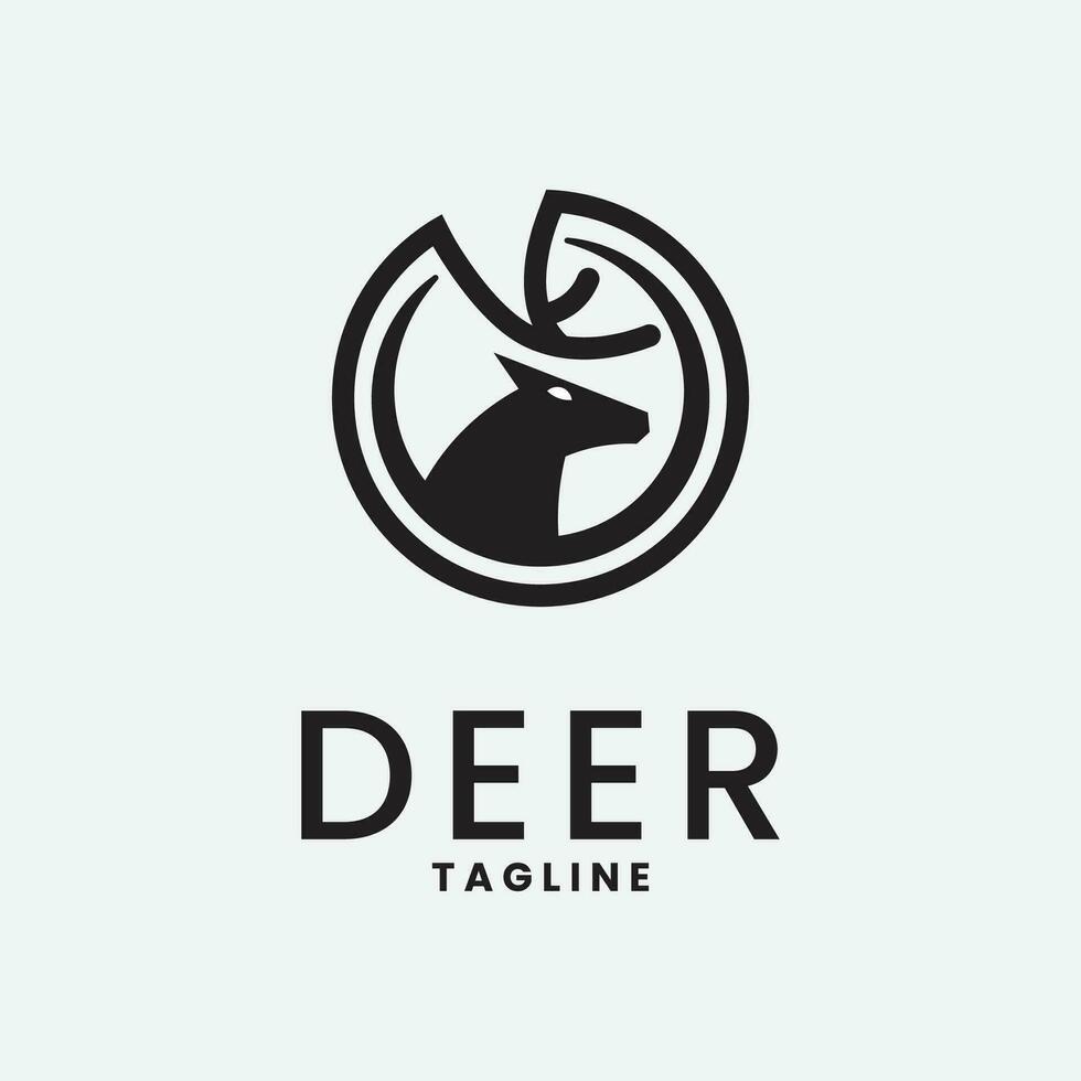Deer Line Art Design Logo Illustration Icon 25502388 Vector Art At Vecteezy