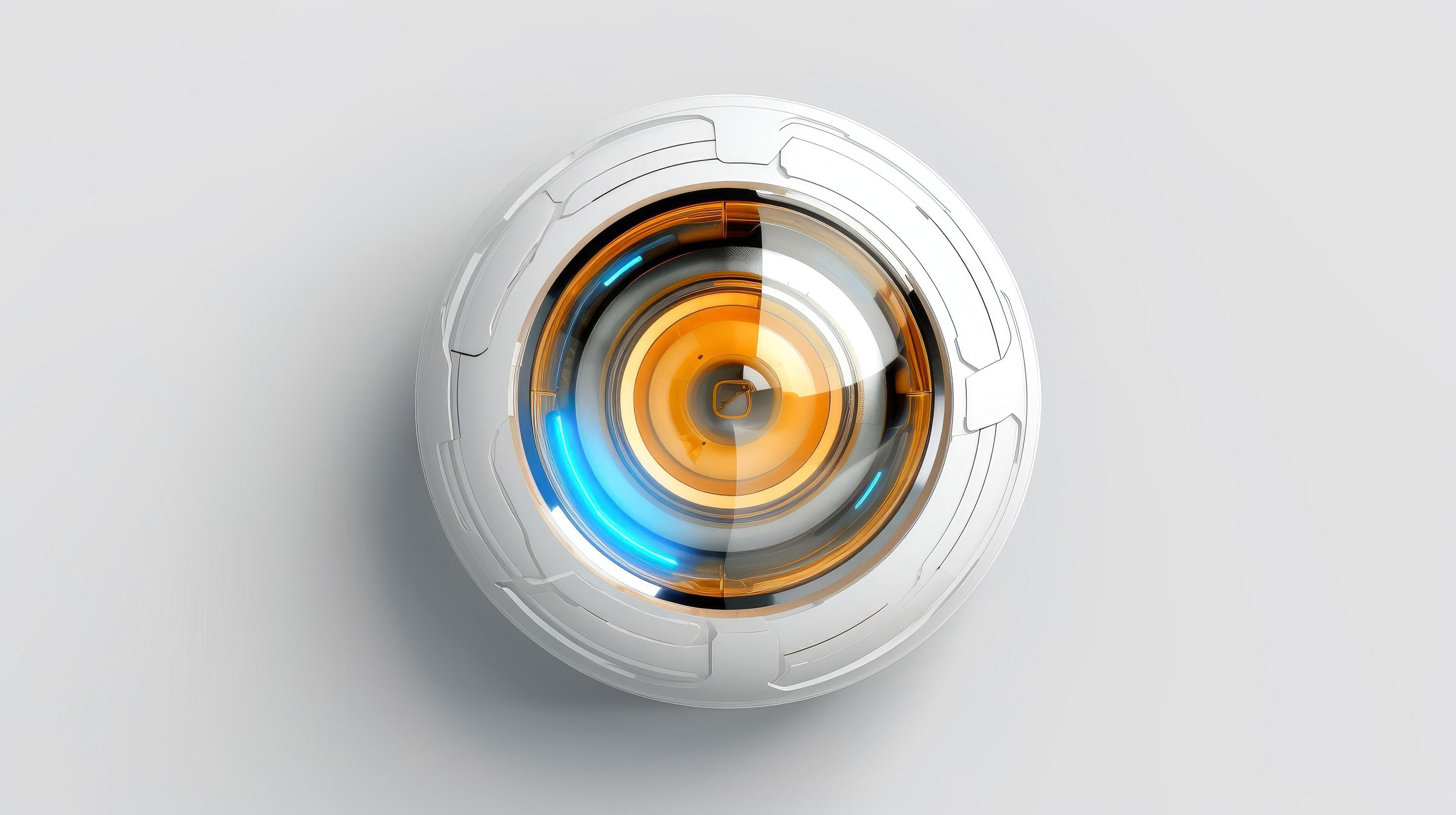 Abstract 3d button, aim control and digital interface, button technology and future tech game ...