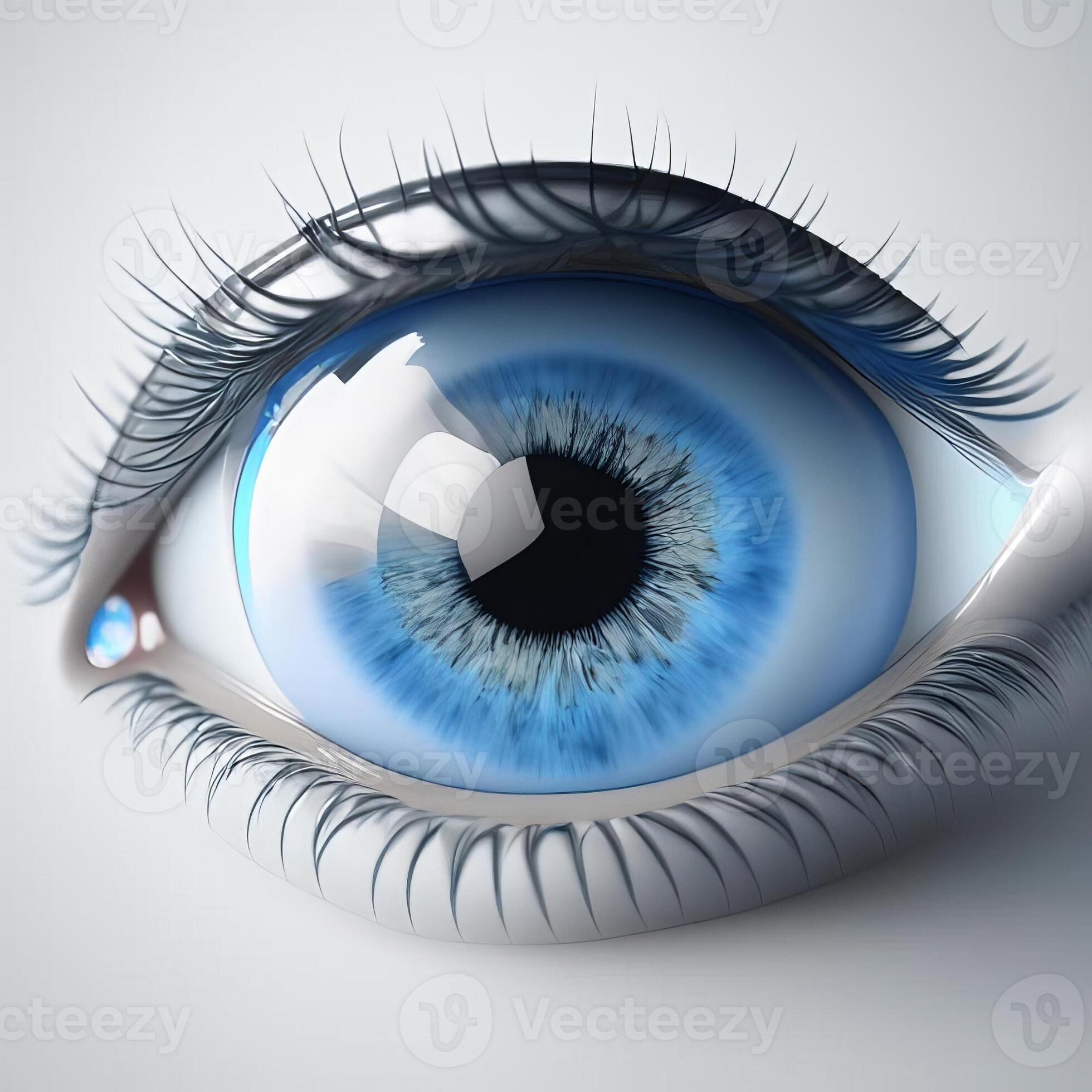 Beautiful realistic blue eye, AI generated 25504041 Stock Photo at Vecteezy