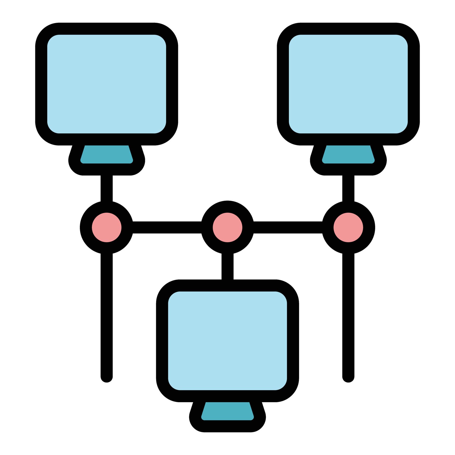 Network computer icon vector flat 25506620 Vector Art at Vecteezy