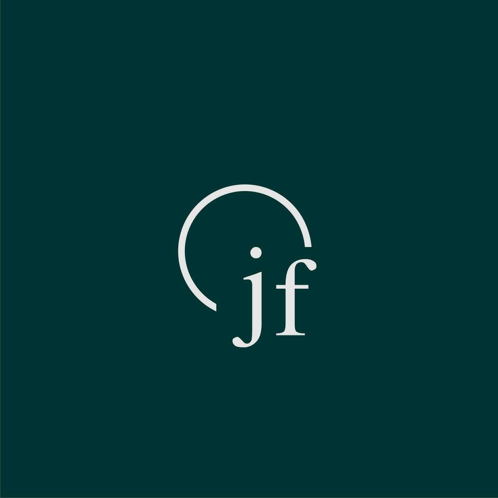 JF initial monogram logo with circle style design 25509647 Vector Art at Vecteezy