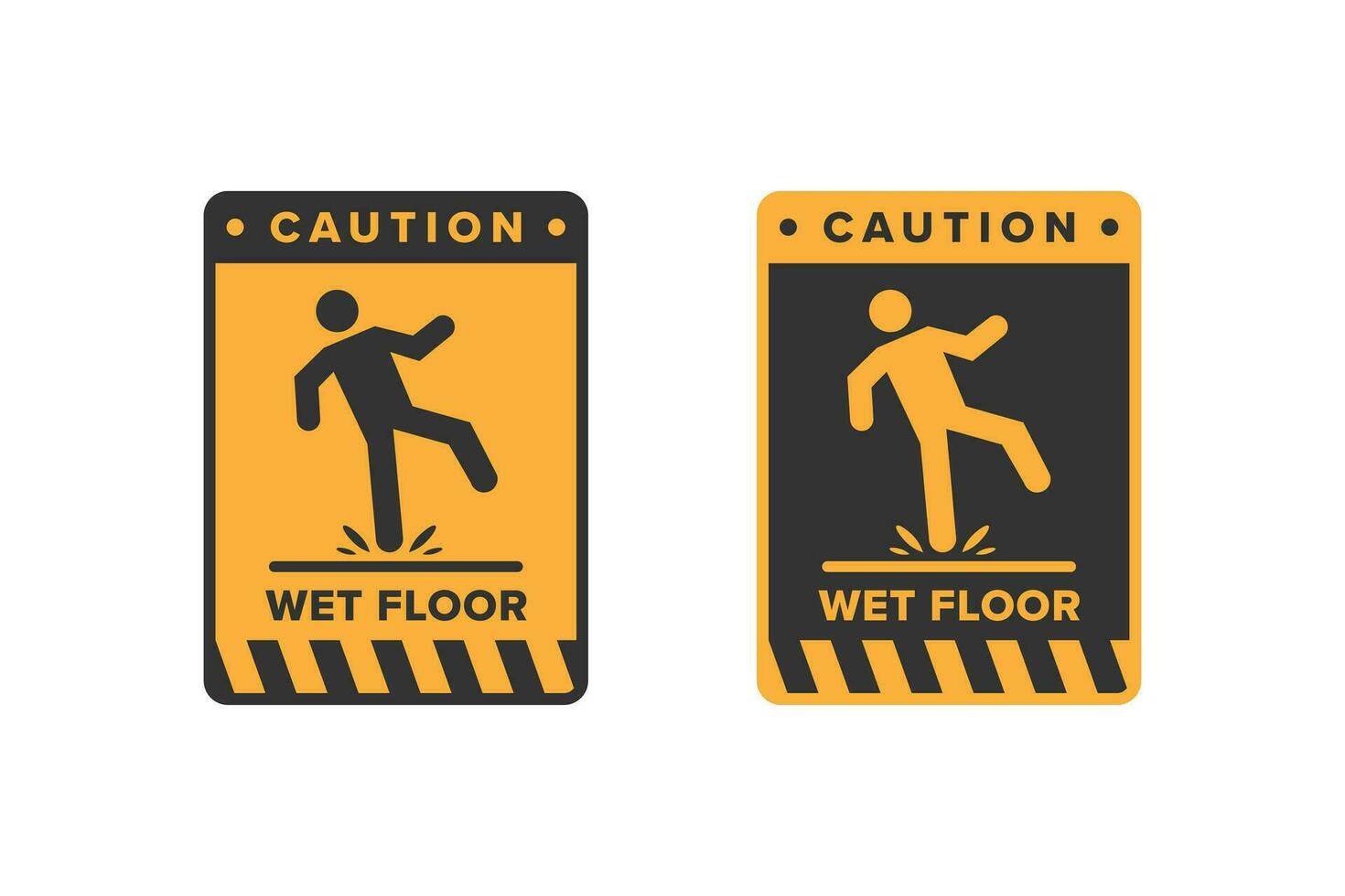 Wet Floor Icon Vector Design Signboard Caution Icon Wet Or Slippery