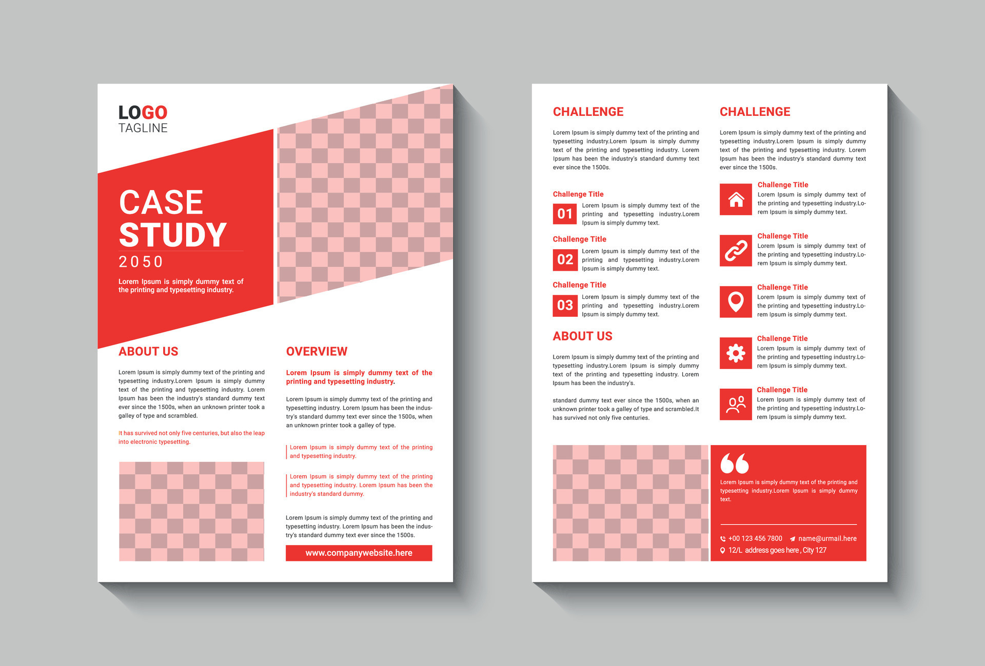 Case study flyer template 25526310 Vector Art at Vecteezy