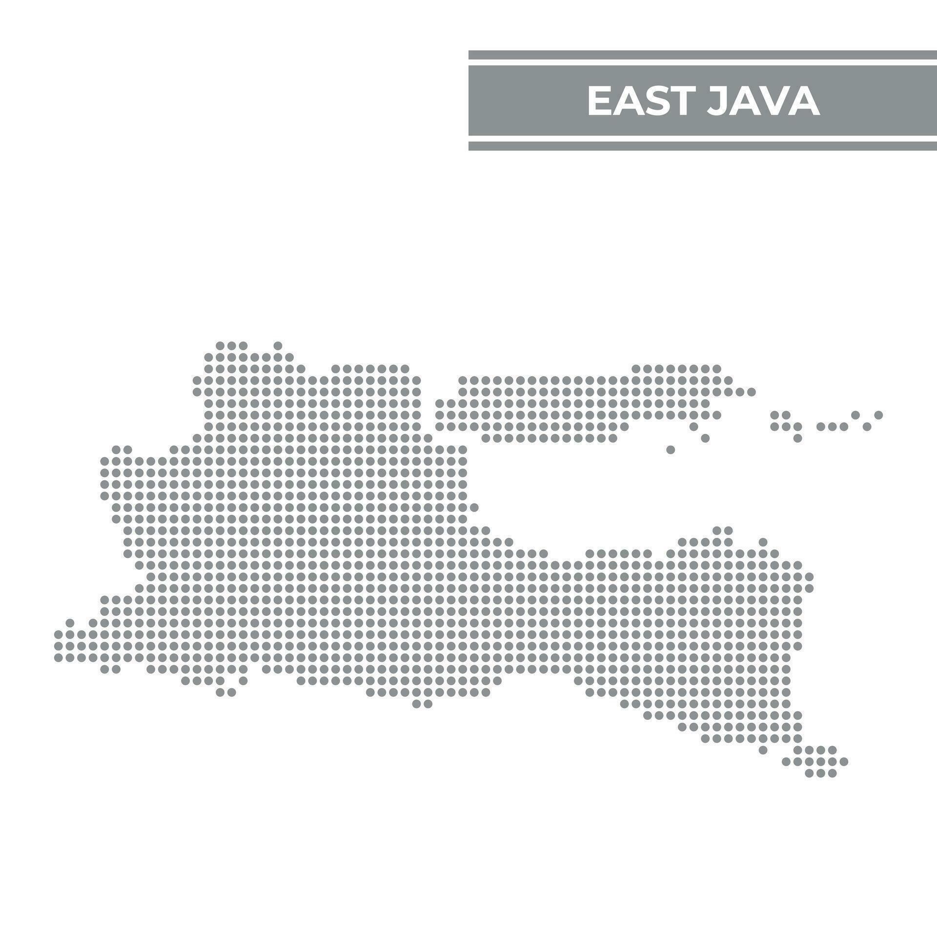 Dotted map of East Java is a province of Indonesia 25527941 Vector Art ...