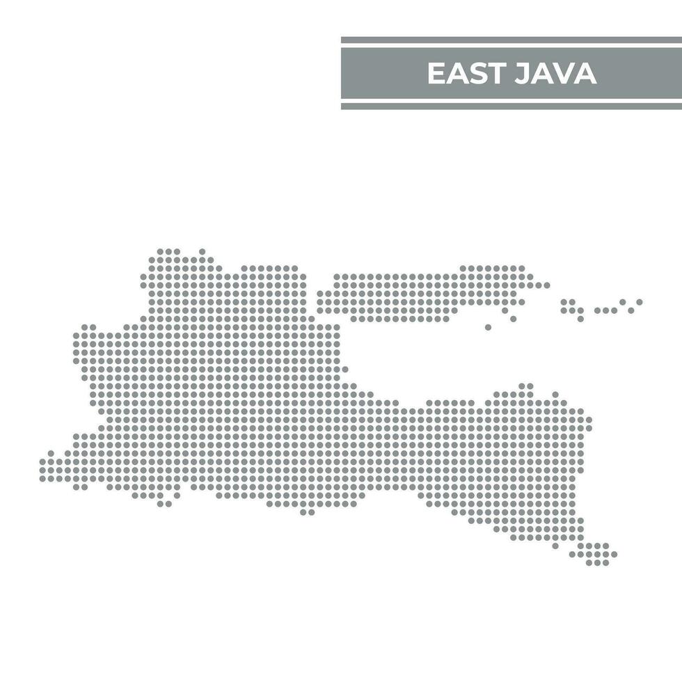 Dotted map of East Java is a province of Indonesia 25527941 Vector Art ...