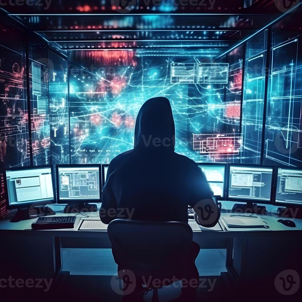 Anonymous Hacker Concept Of Dark Web Cybercrime Cyberattack Etc Ai