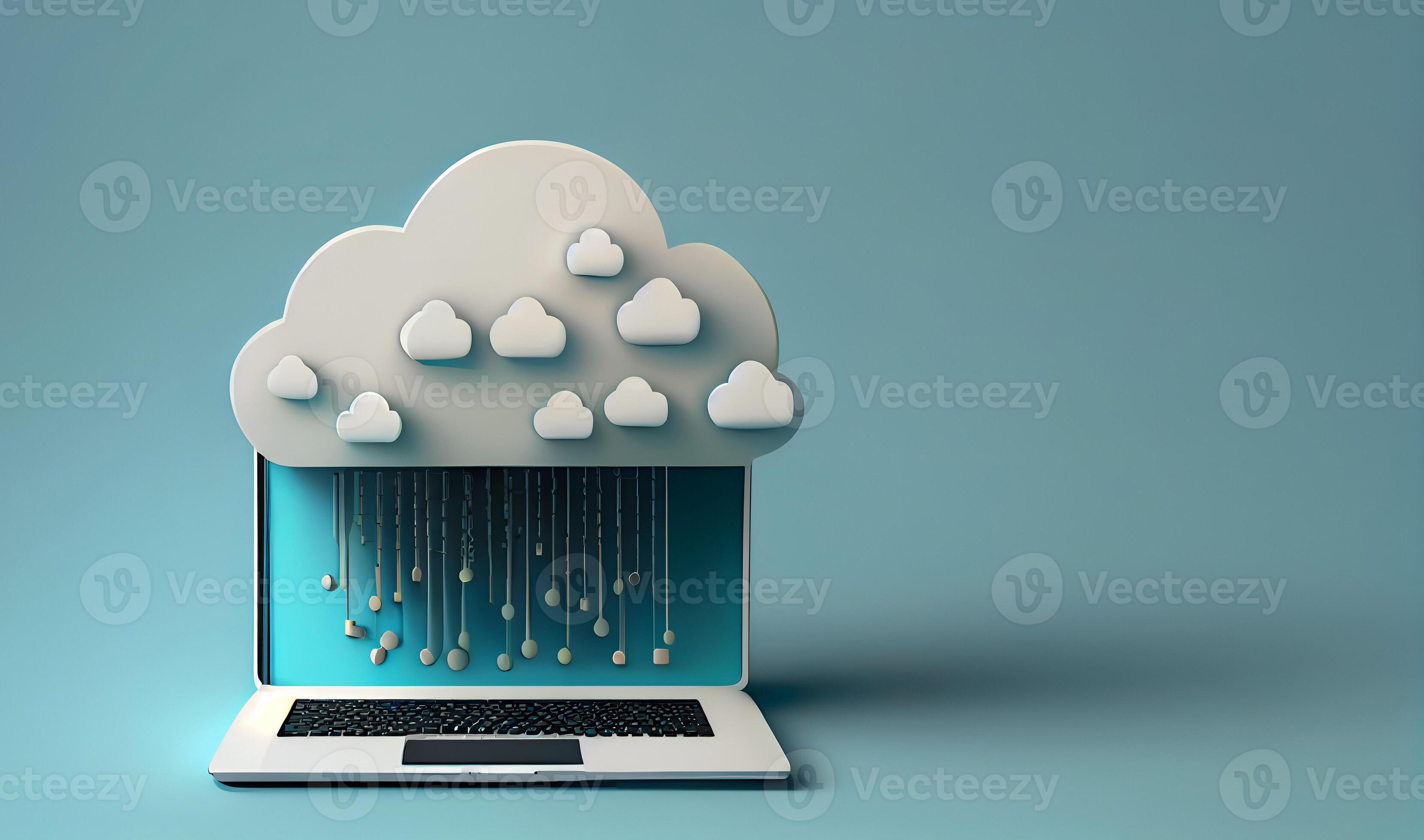 Cloud data storage, database concept illustration. 25529456 Stock Photo ...