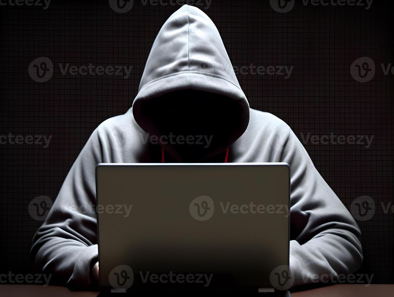 Hacker Typing Laptop Concept Of Cybercrime Cyberattack Dark Web Ai