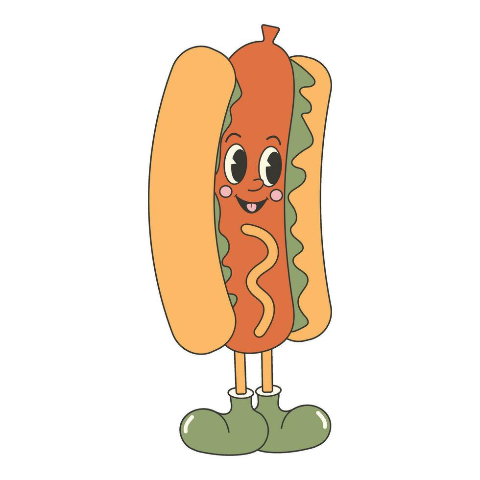 Dancing Hot Dog Clipart