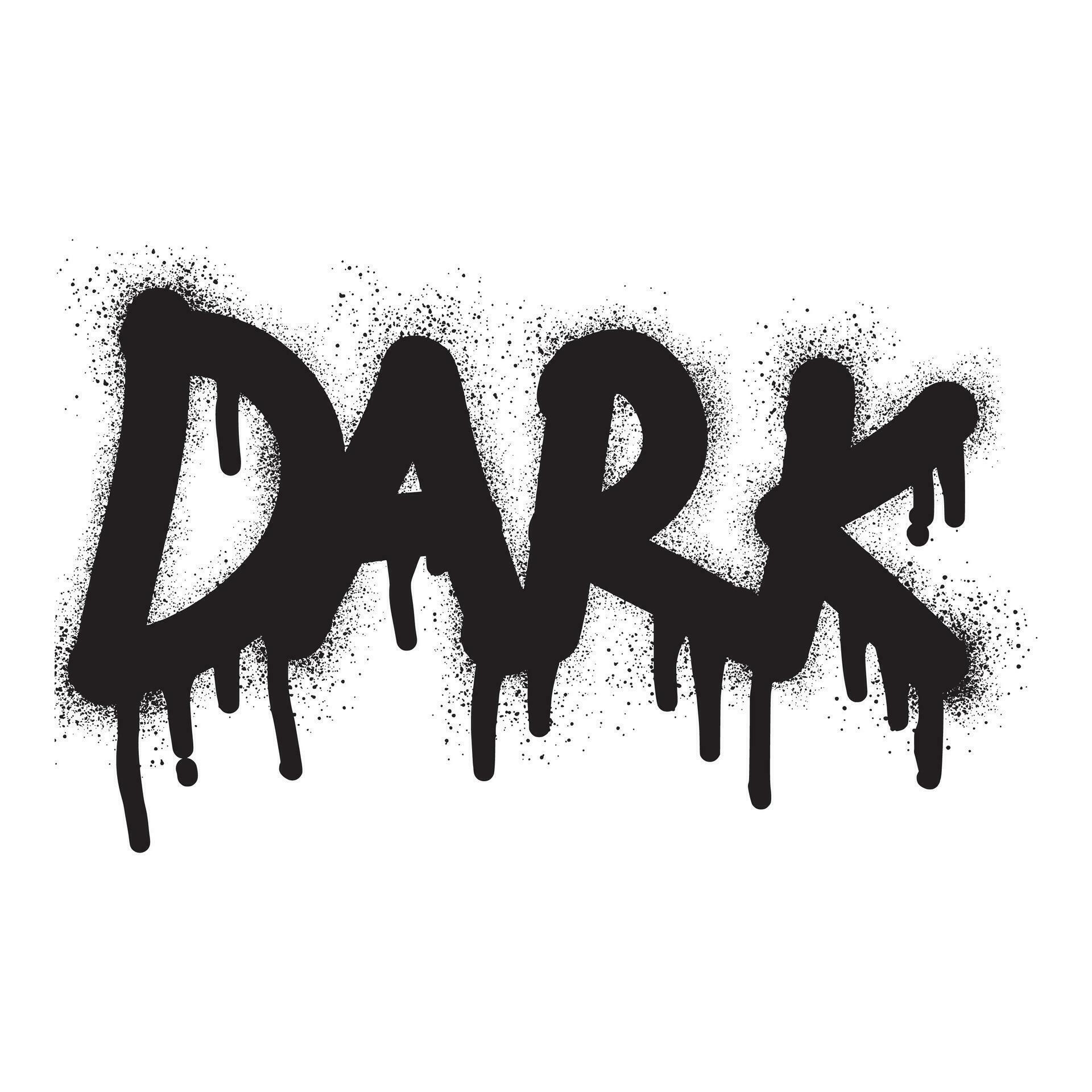 Graffiti dark word with black spray paint 25546906 Vector Art at Vecteezy