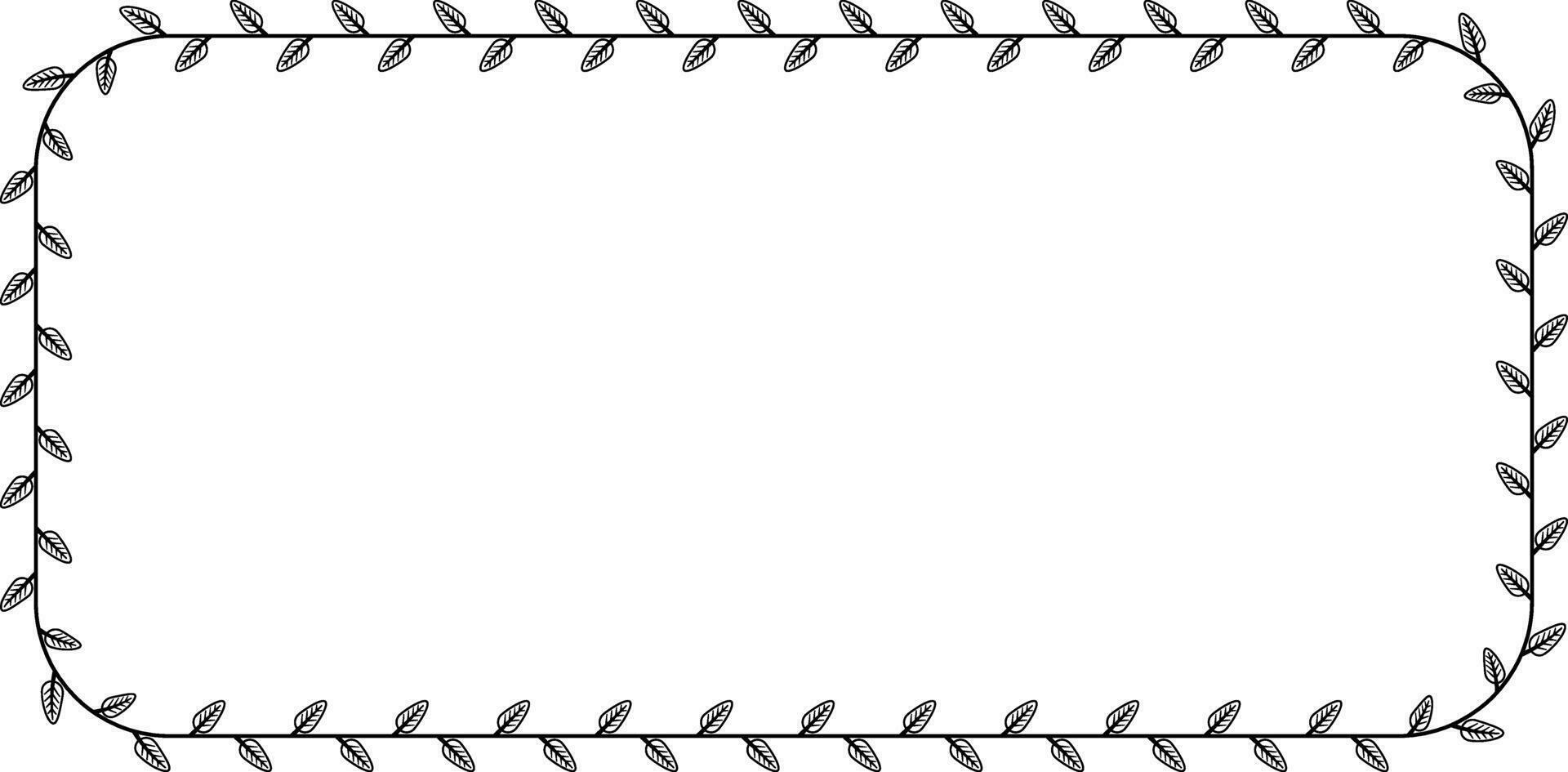 rectangular leaf frame 25547988 Vector Art at Vecteezy