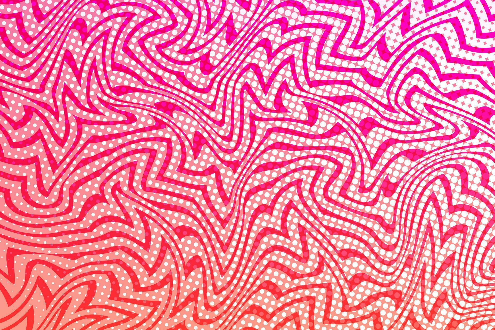 Hafttone Pattern With Geometric Elements In Pink Tones Vector Abstract Gradient Background