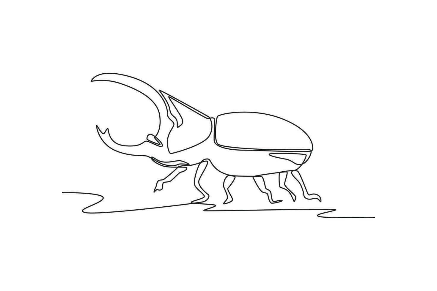 Continuous One Line Drawing Insects Concept Single Line Draw Design Vector Graphic Illustration