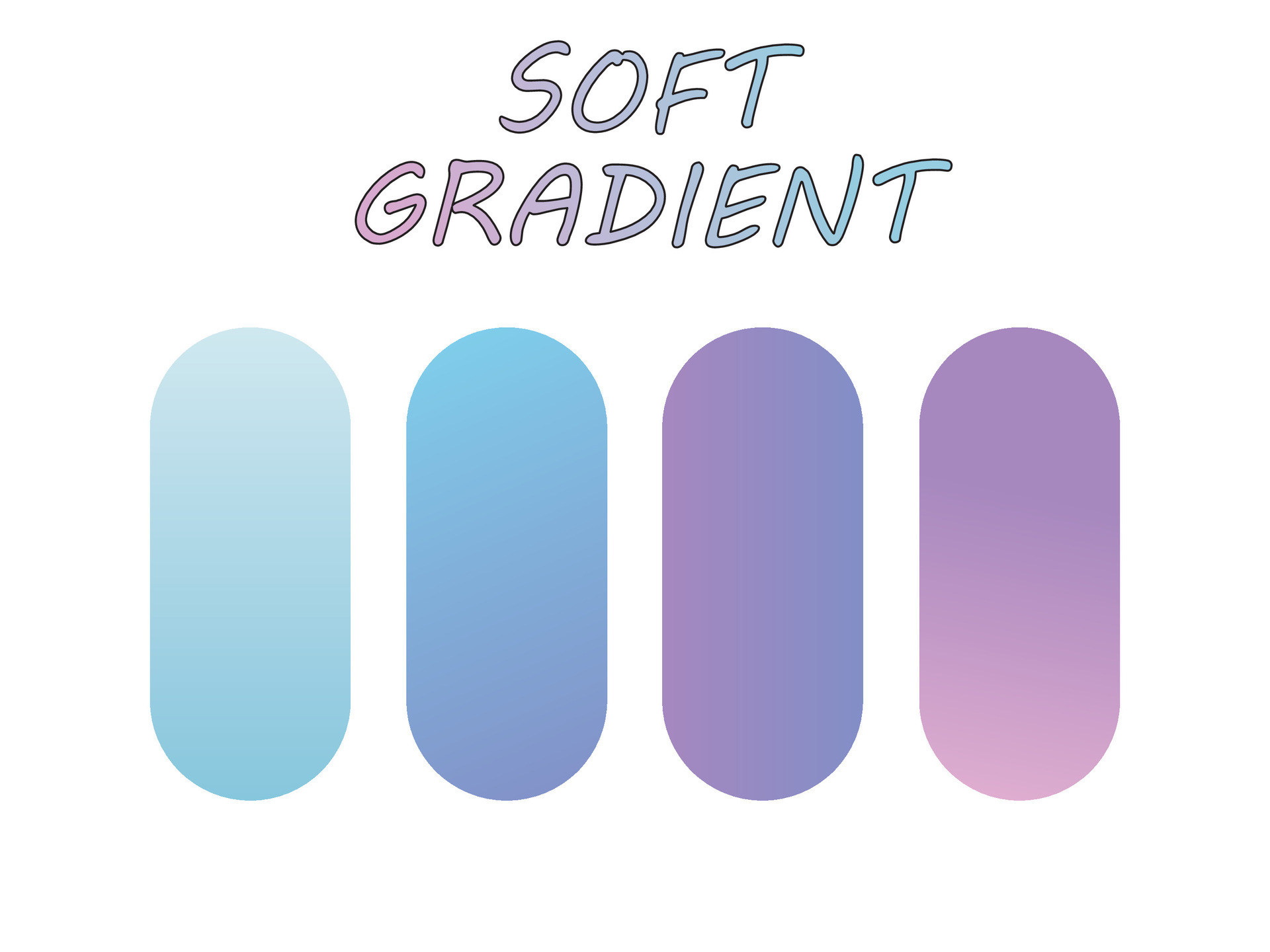 Soft color palette, soft color gradation collection, gradation color ...