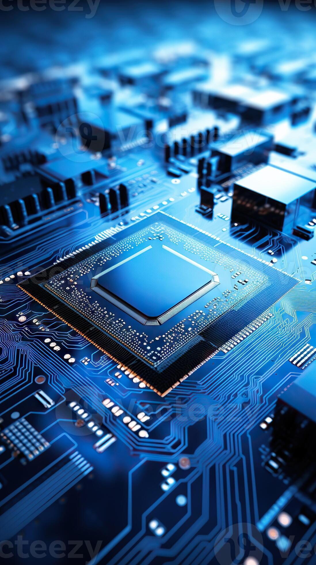 Electronic circuit board close up. Technology background. Central Computer Processors CPU ...