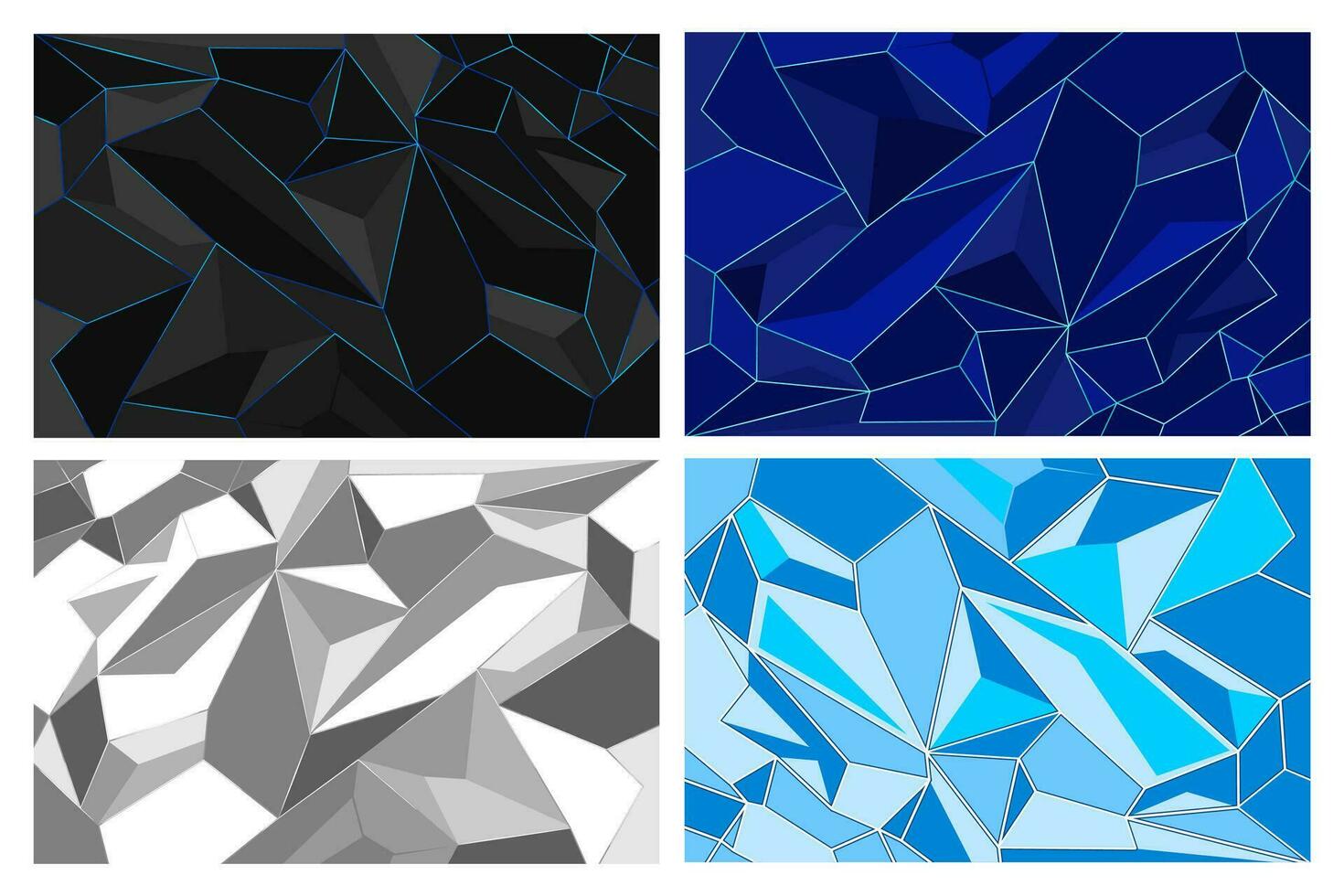 Abstract Geometric Triangle Pattern Style Background With Lines Vector Illustration Set