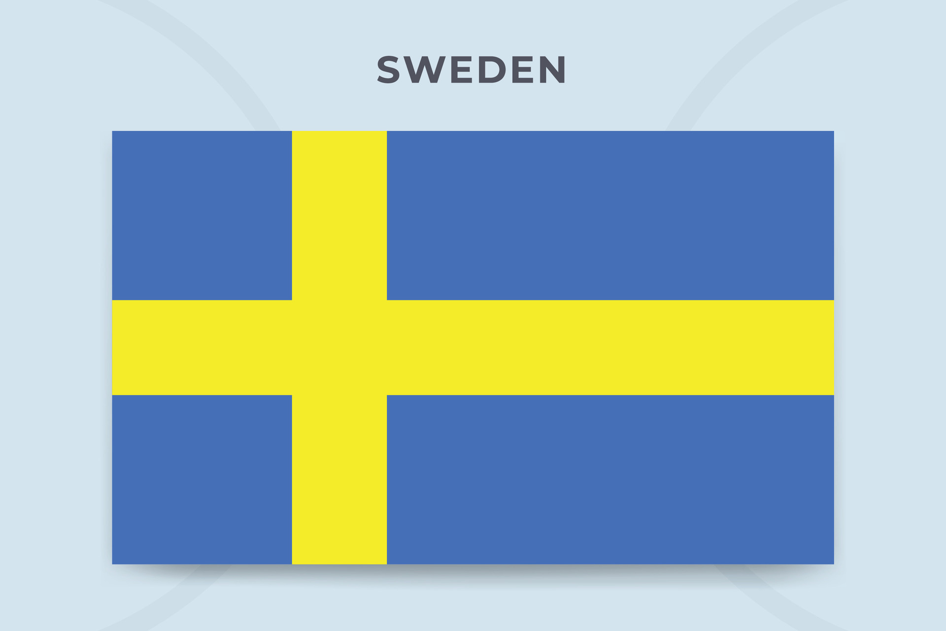 Sweden national flag design template 25550389 Vector Art at Vecteezy