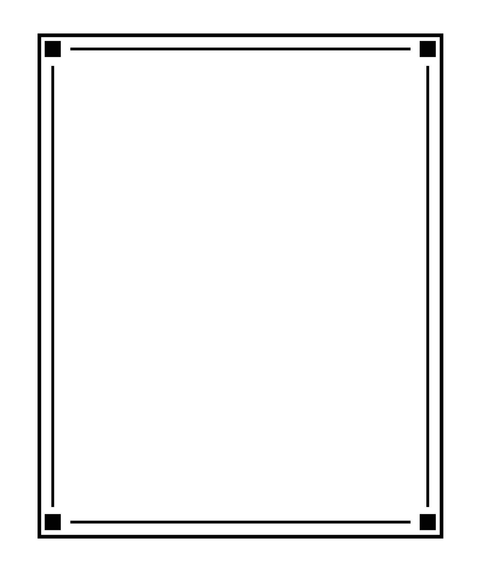 Frame Border Line Page Vector Vintage Simple Geometric Shapes Frame