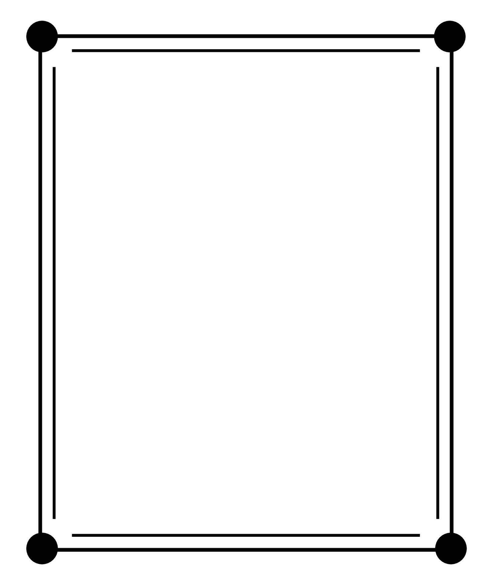 Frame border line page vector vintage simple. Geometric shapes frame ...