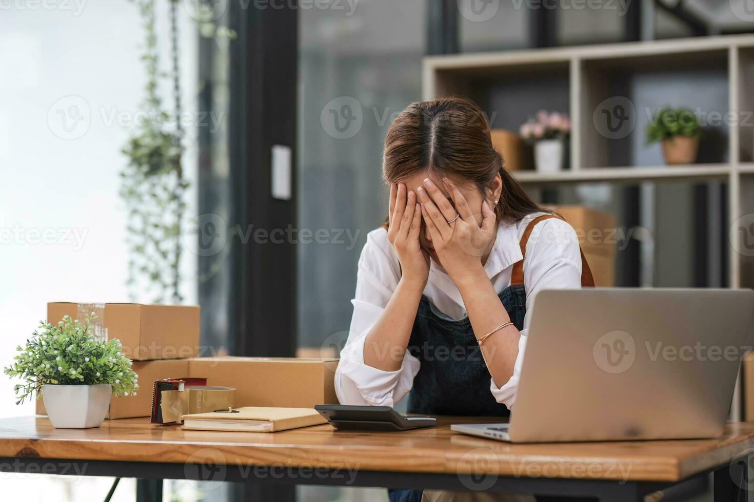 Small Business, Startup SME, Owner Entrepreneurs. Asian woman with ...