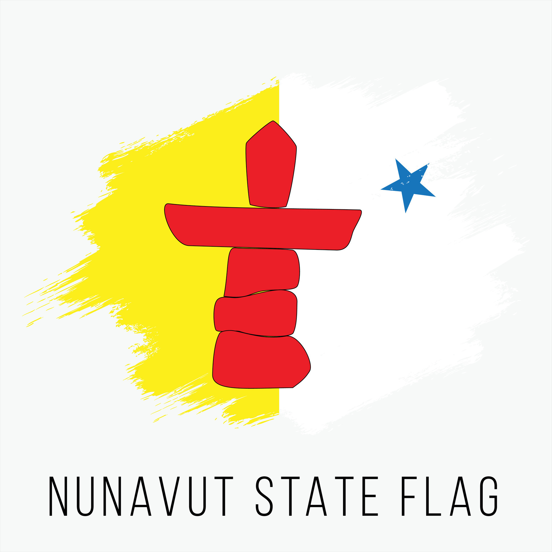 Canada Province Nunavut Vector Flag Design Template 25557352 Vector Art at Vecteezy