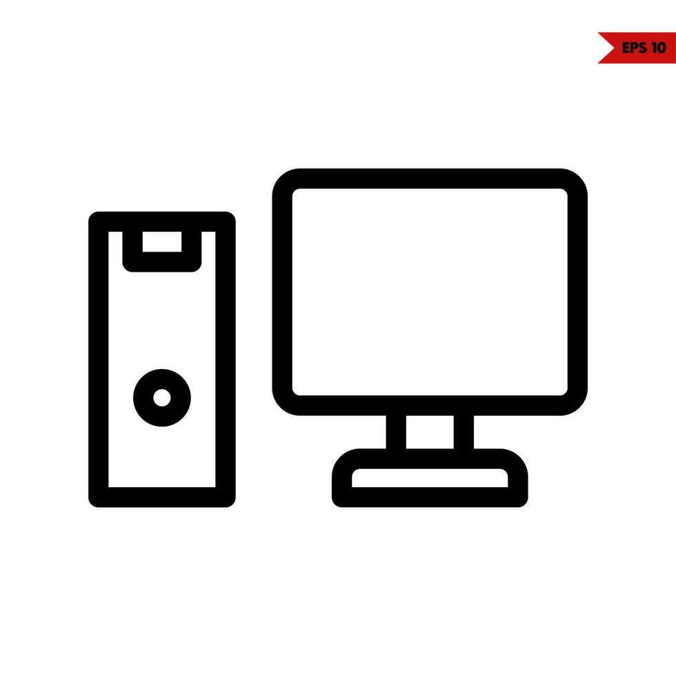 computer line icon 25558045 Vector Art at Vecteezy