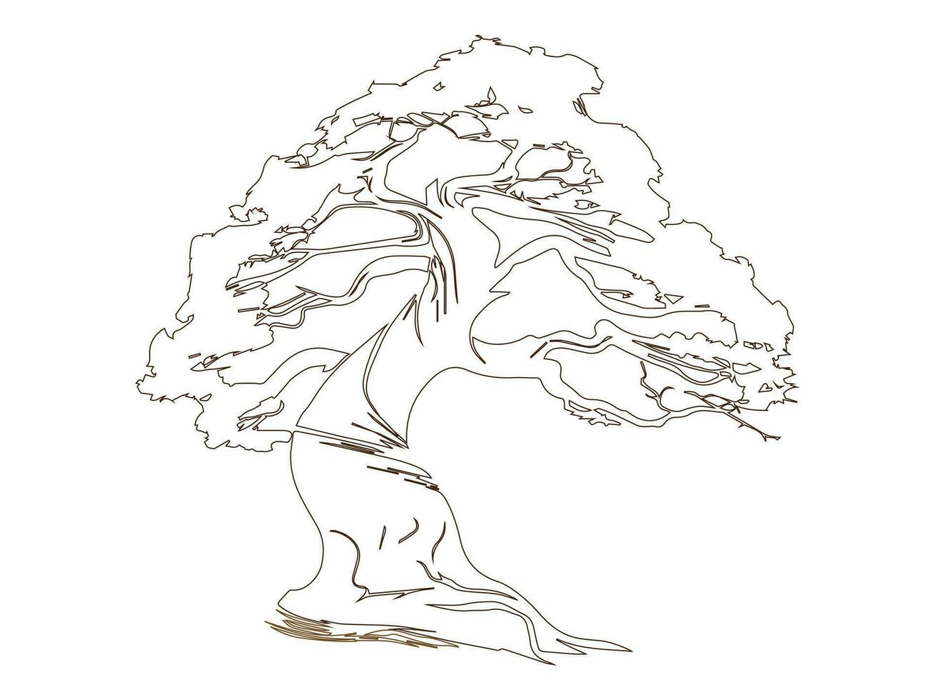 Tree Vector Line Art 25561048 Vector Art At Vecteezy