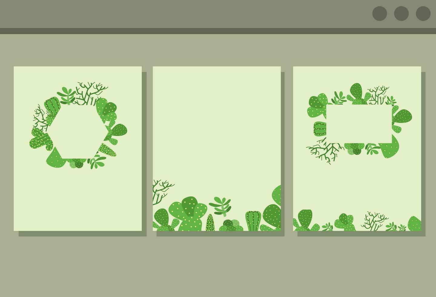 Cactus Frame Decoration 25562110 Vector Art at Vecteezy