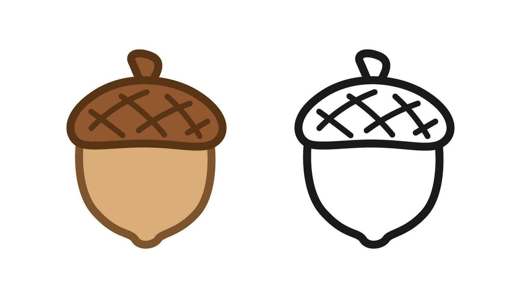Acorn Outline Clip Art