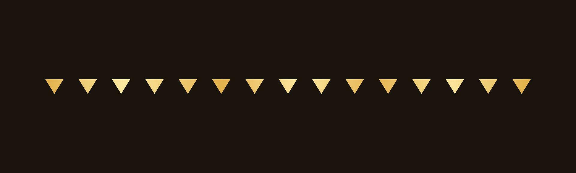 Gold Triangle Flags Pattern Separator Border, Golden Elegant Romantic Page Text Divider 25579863 ...