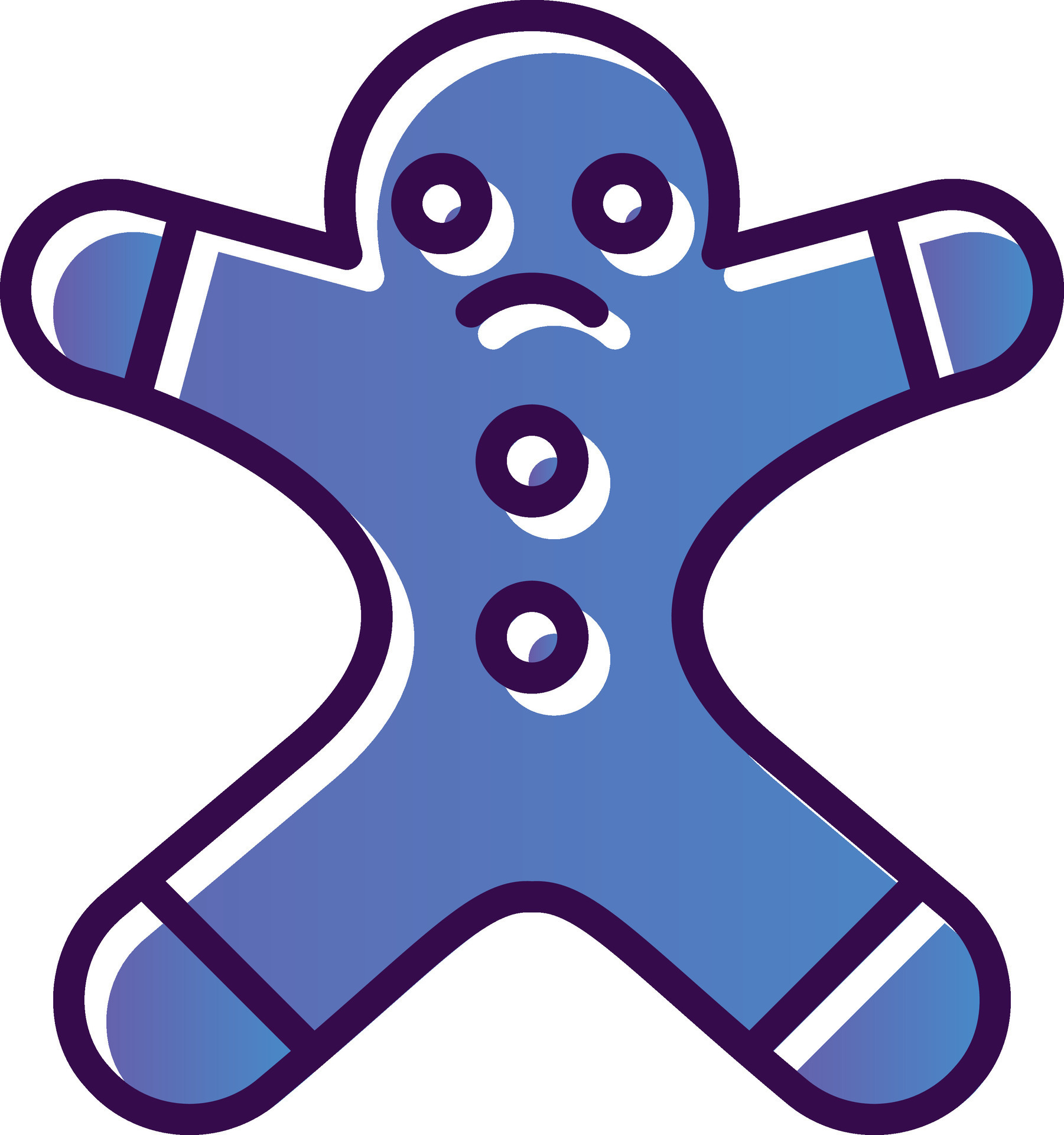 Gingerbread Man Vector Icon Design 25590170 Vector Art At Vecteezy