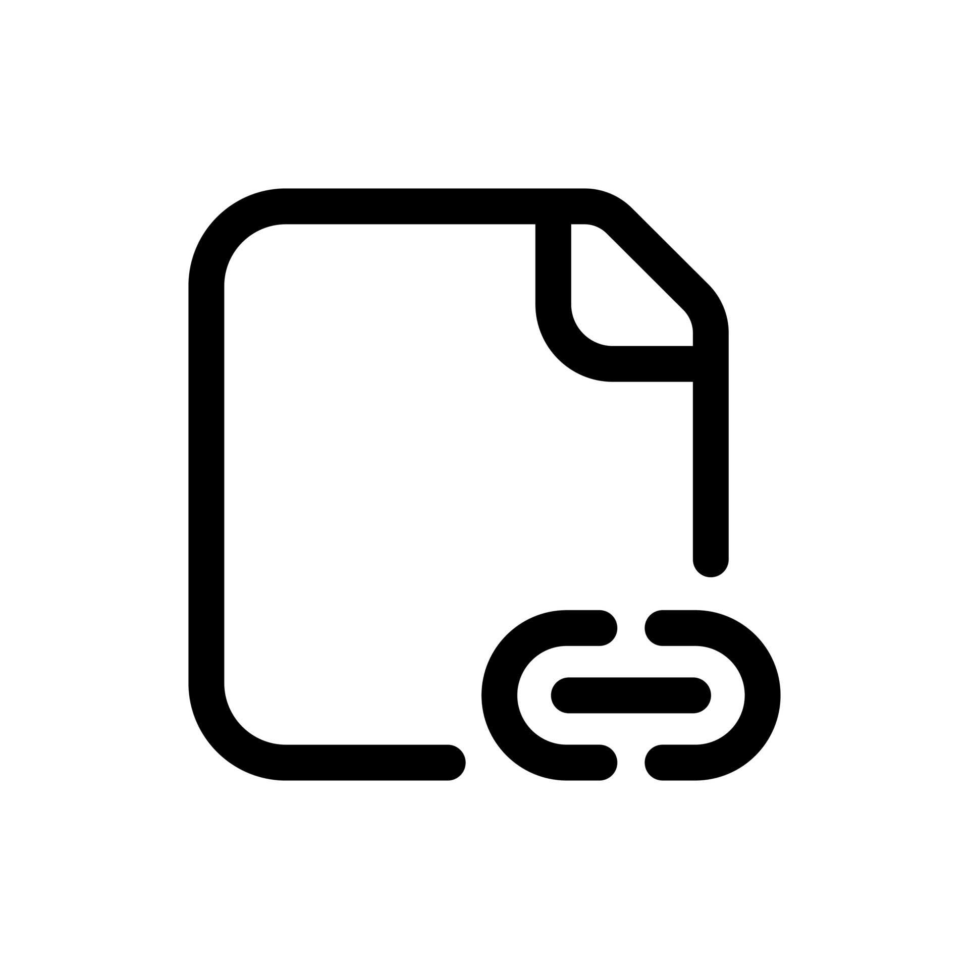 Simple Link File icon. The icon can be used for websites, print ...