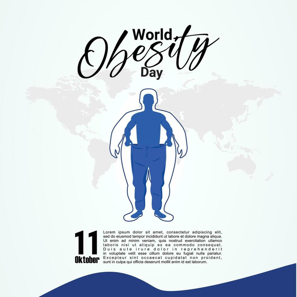 vector graphic of world obesity day good for world obesity day celebration. flat design. flyer ...