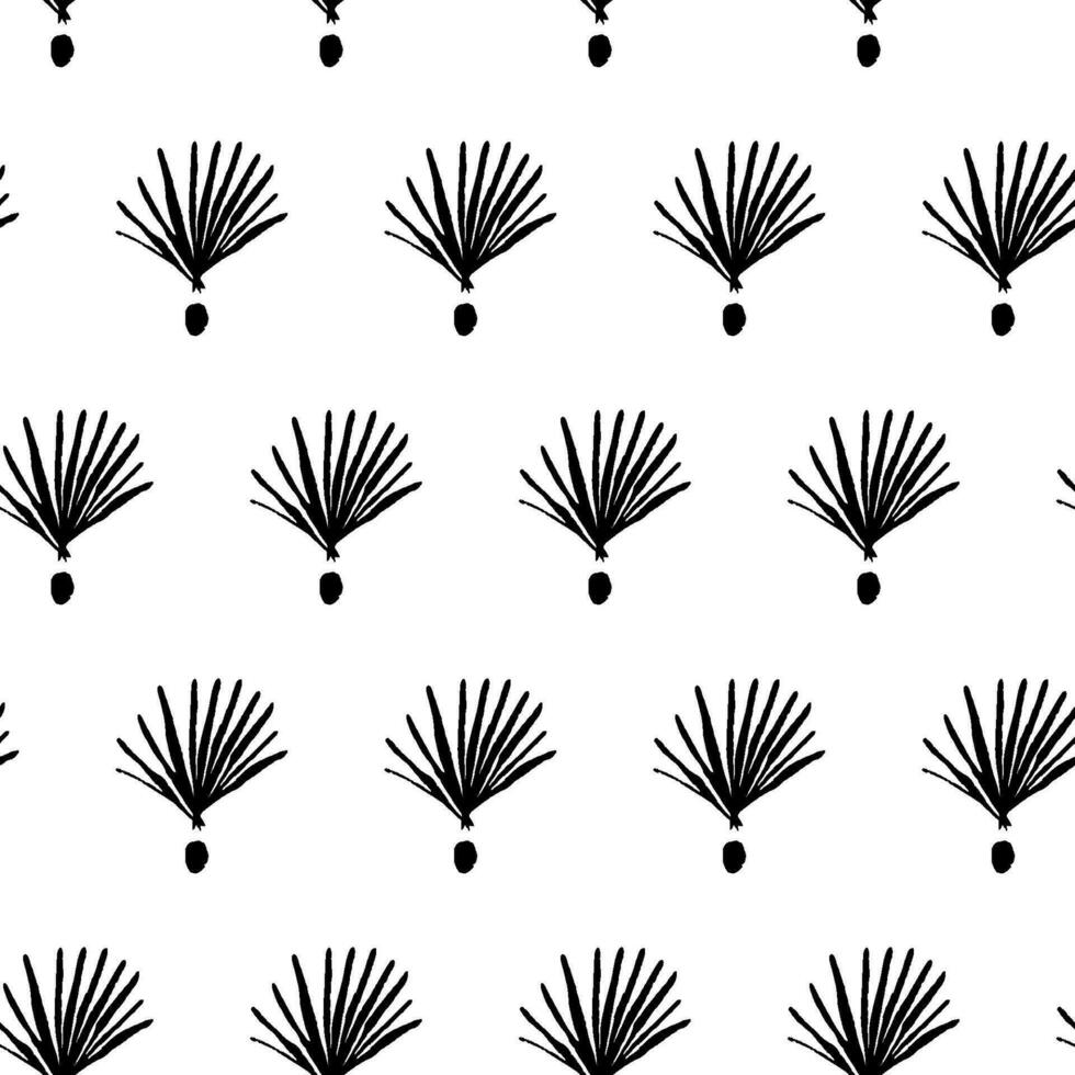 Abstract Vector Seamless Pattern Ornament Of Simple Geometric Shapes Illustration In Doodle