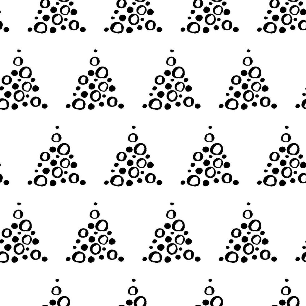 Abstract Vector Seamless Pattern Ornament Of Simple Geometric Shapes Illustration In Doodle