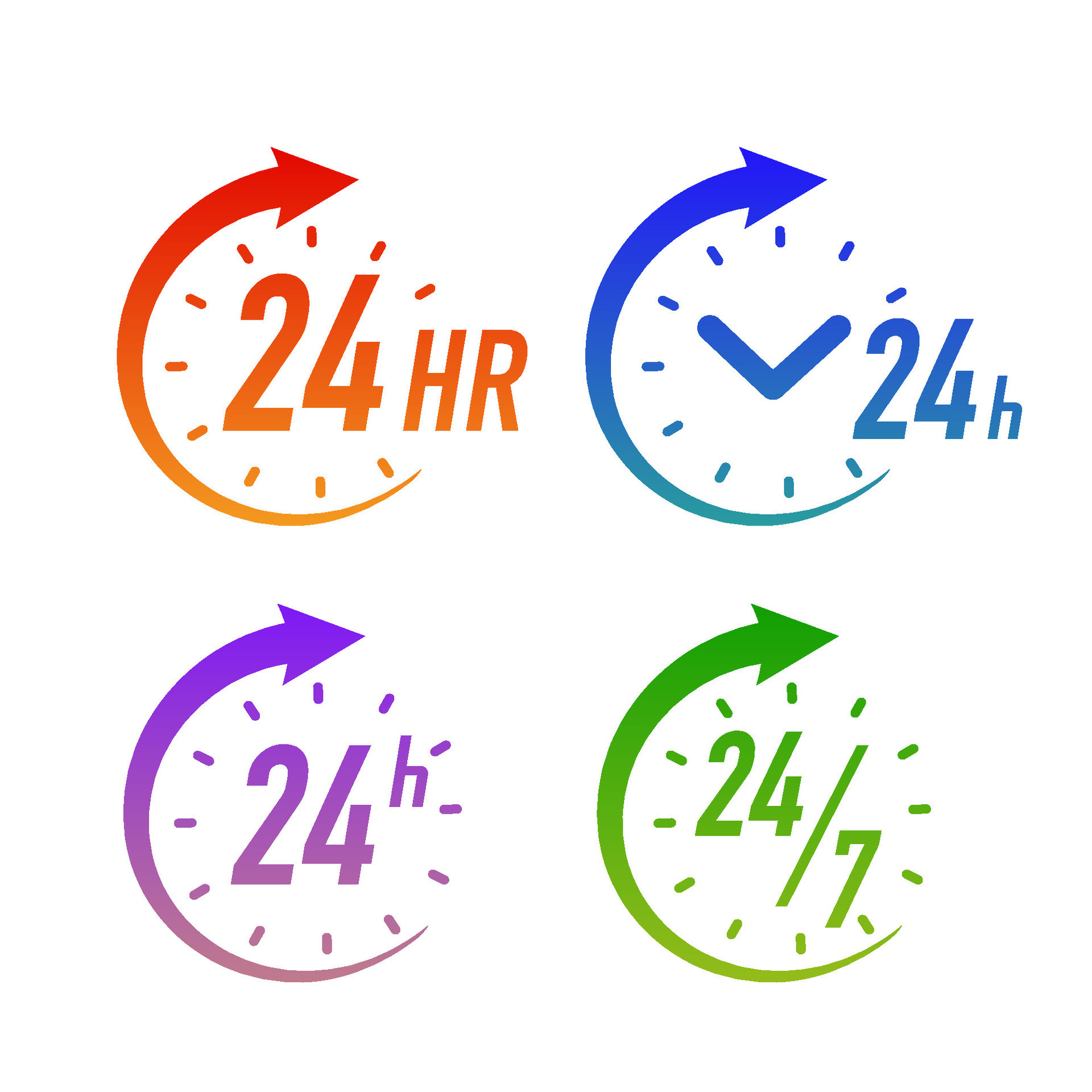 24 Hours Timer Vector Symbol Gradient Color 25660588 Vector Art At Vecteezy